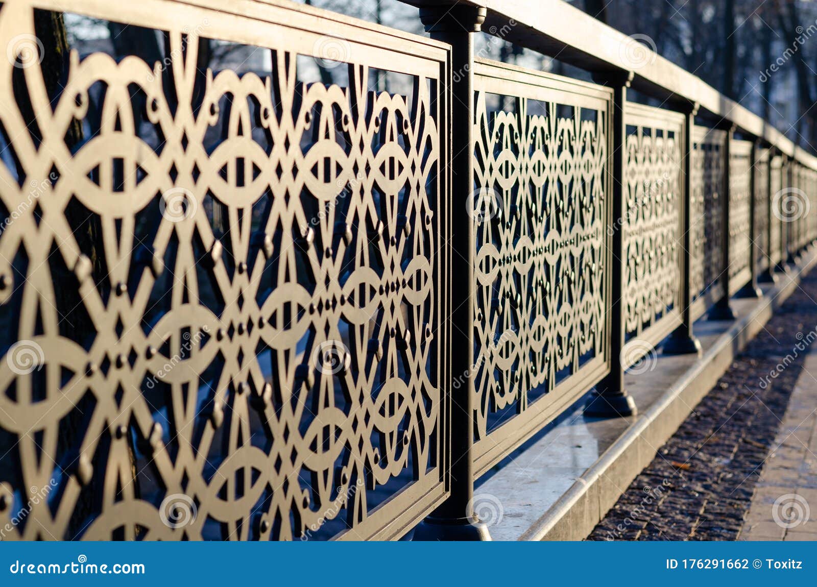 Long distance fence stock photo. Image of view, scenic - 176291662