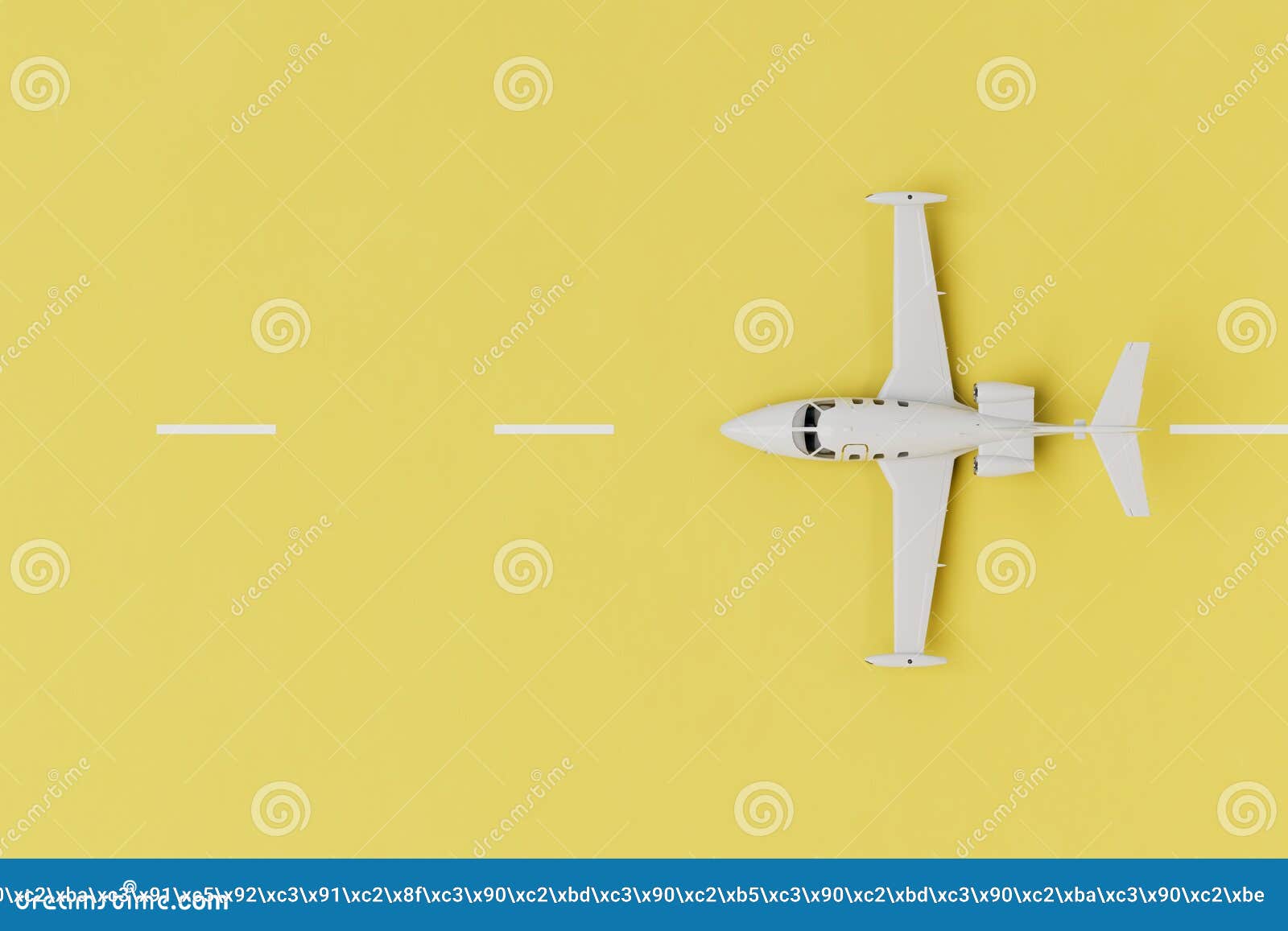 Long-distance Flights by Plane. Aircraft on a Yellow Background. Copy ...
