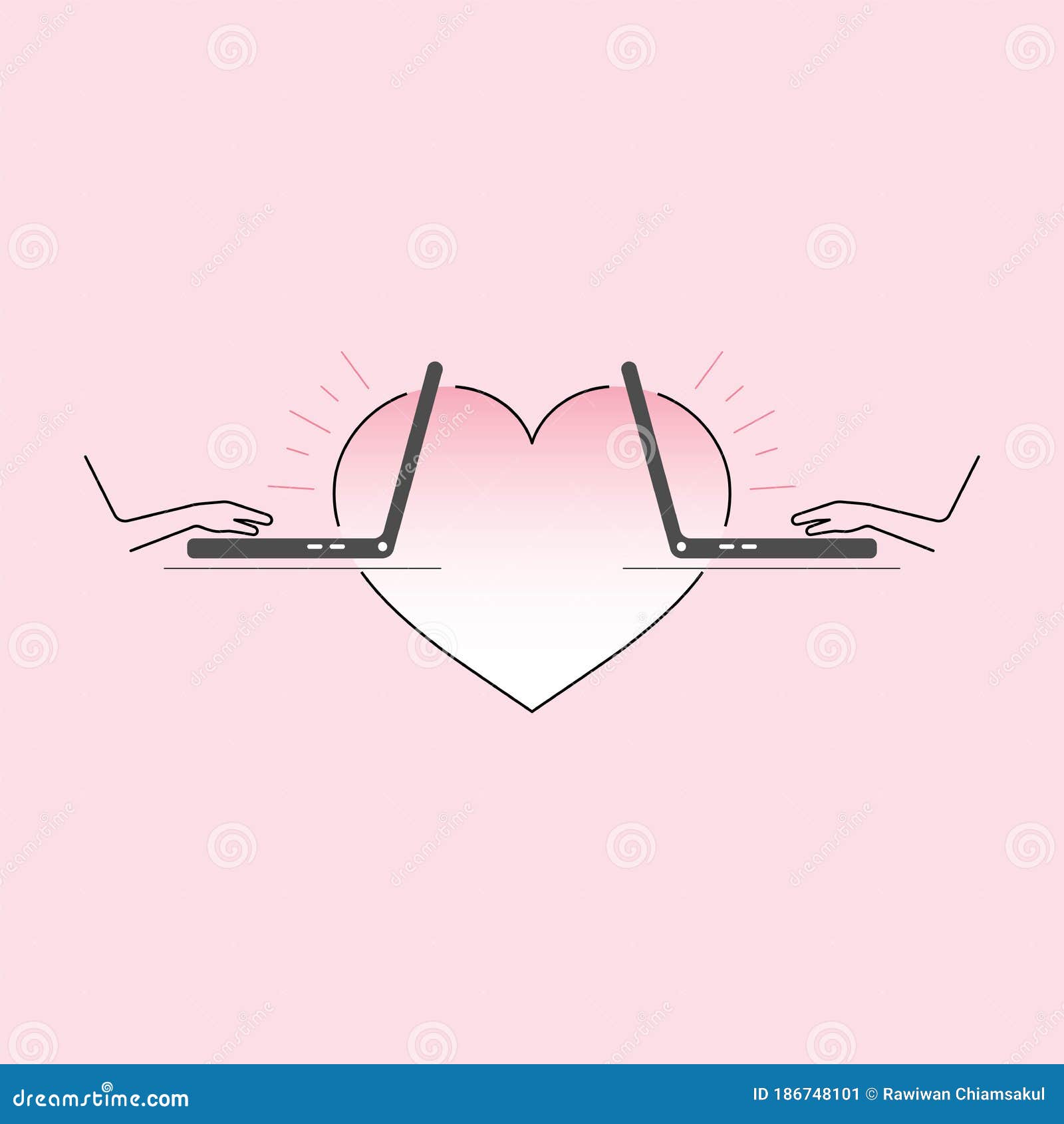 Long Distance Relation stock vector. Illustration of interaction ...