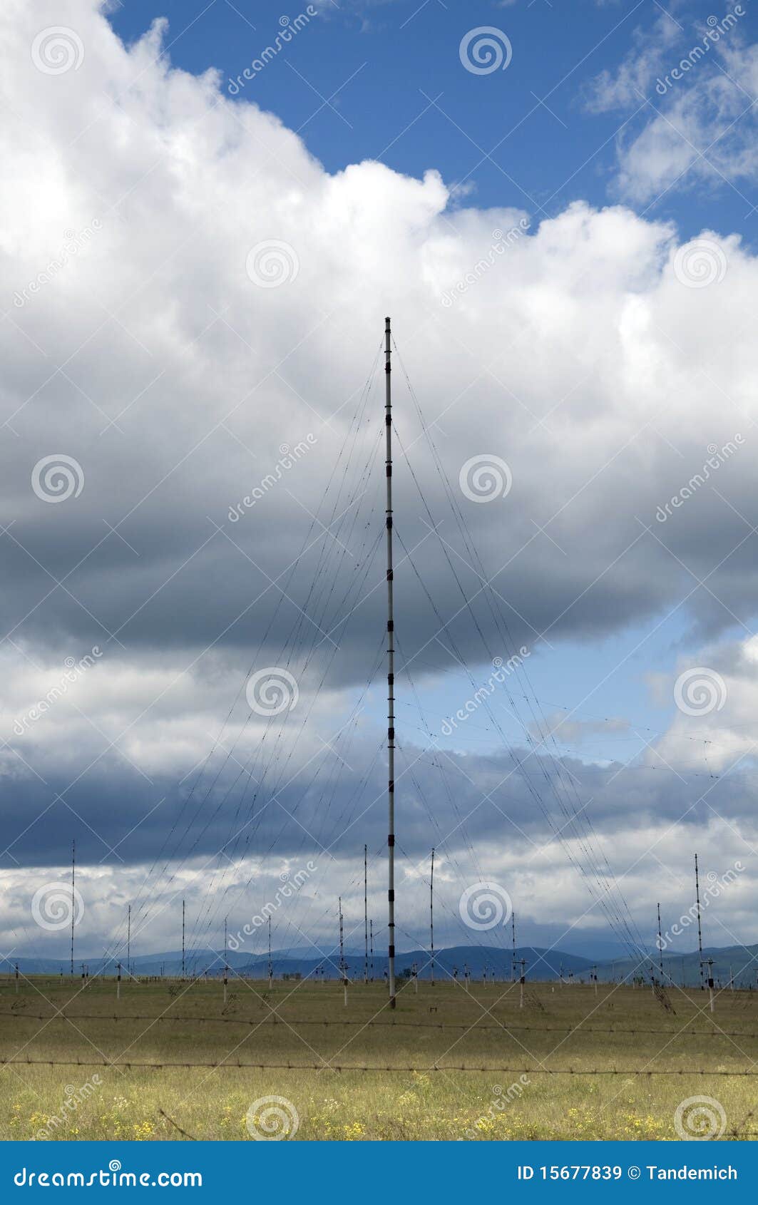 Long Distance Transmitter Station Stock Image - Image of receive, waves ...