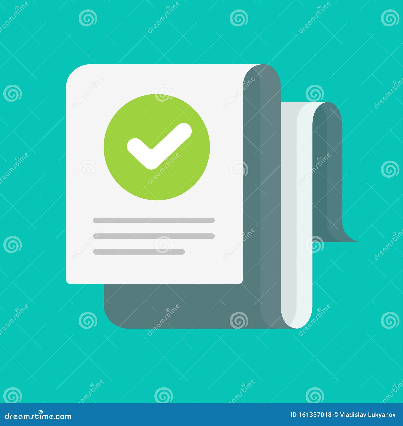 Success Verified Paid Bills Receipts With Approved Check Mark Notice On ...