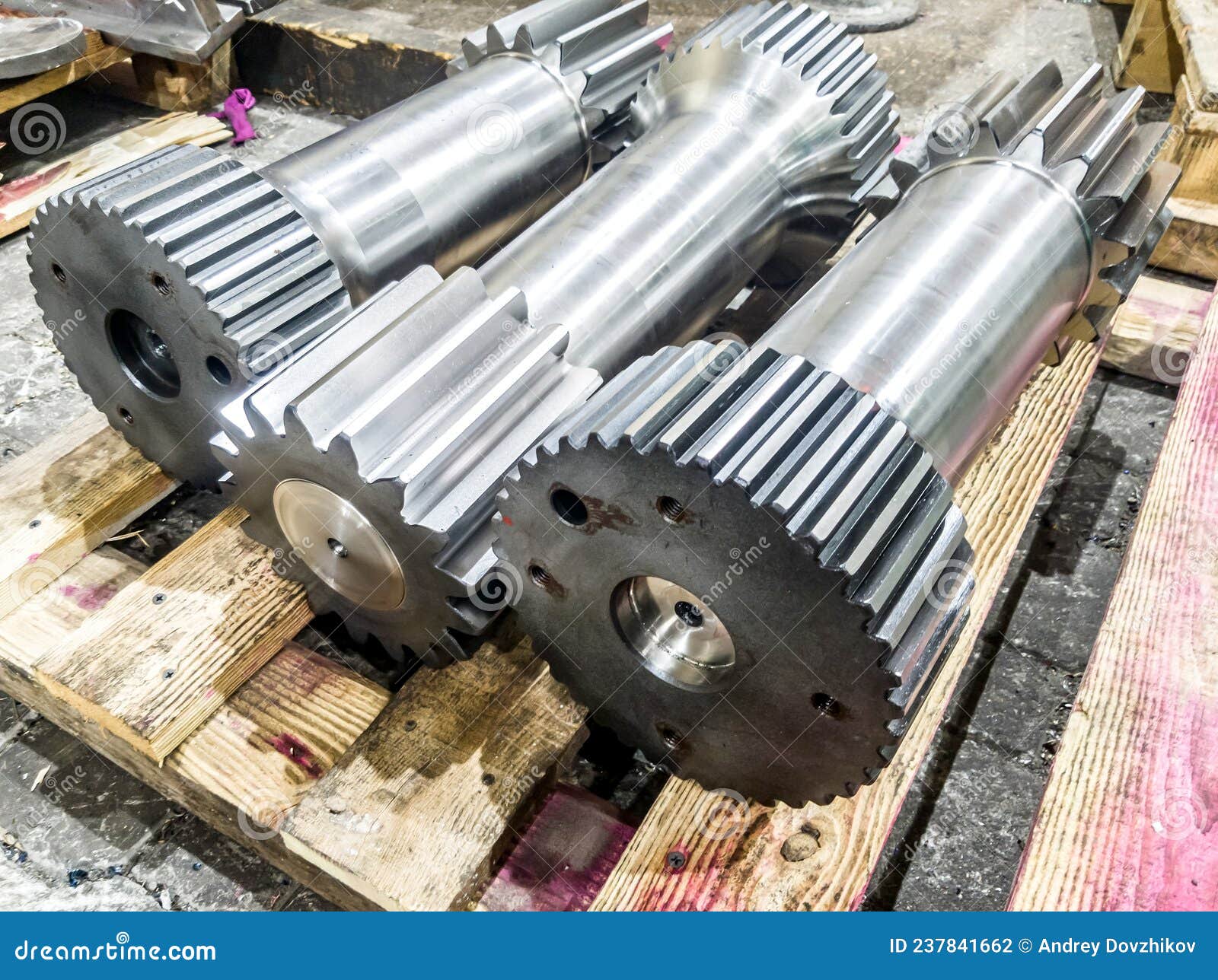 Long Double-sided Gears are in the Warehouse in the Workshop after ...