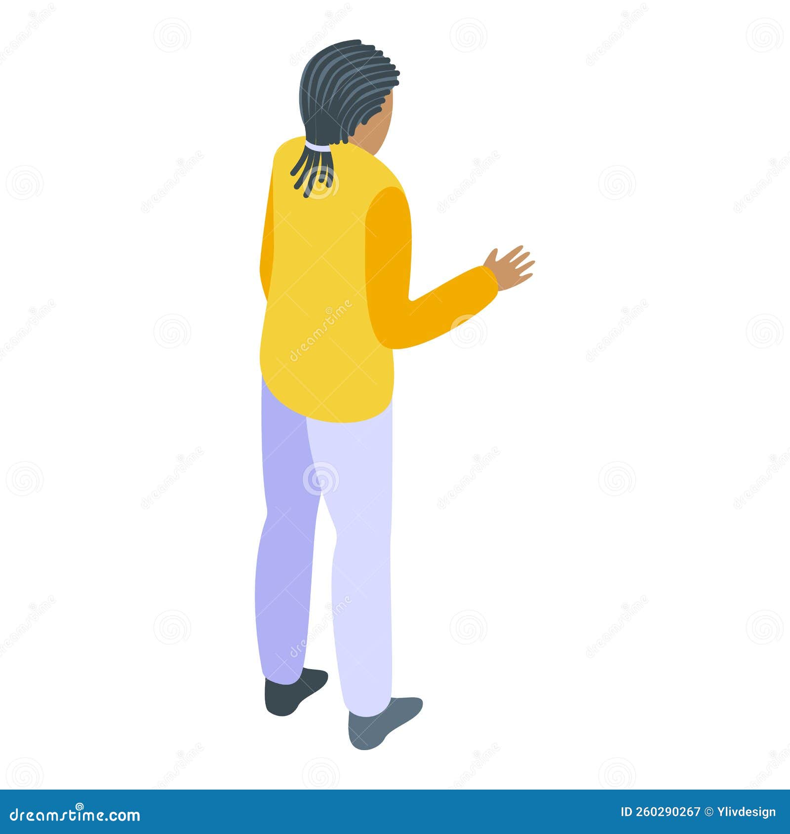 Long Dreadlocks Icon Isometric Vector. African Hair Stock Vector ...