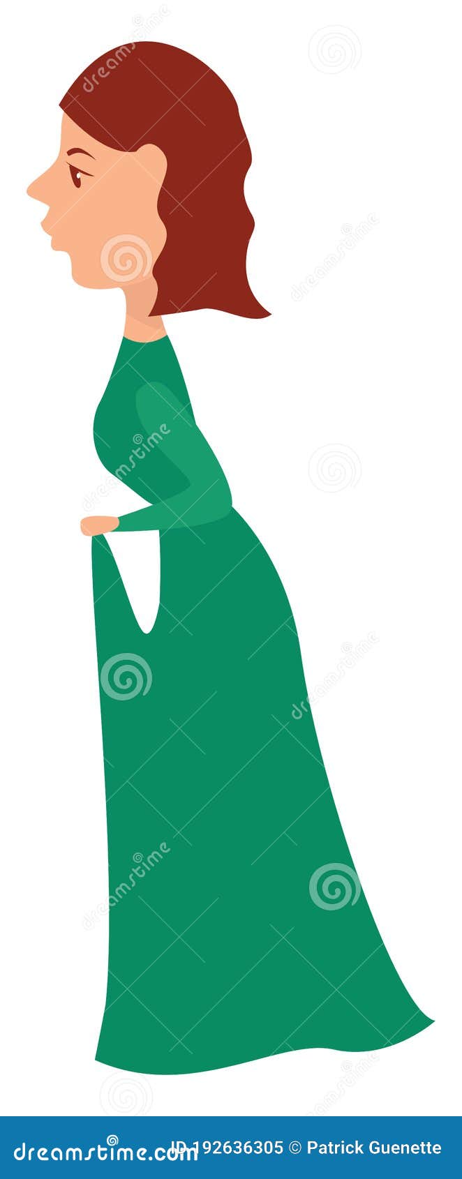 Long Dress, Illustration, Vector Stock Vector - Illustration of dress ...