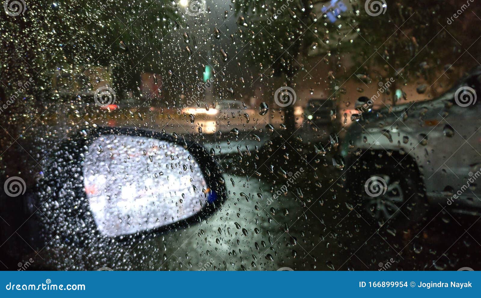 Long drive rain mirror car stock photo. Image of blue - 166899954
