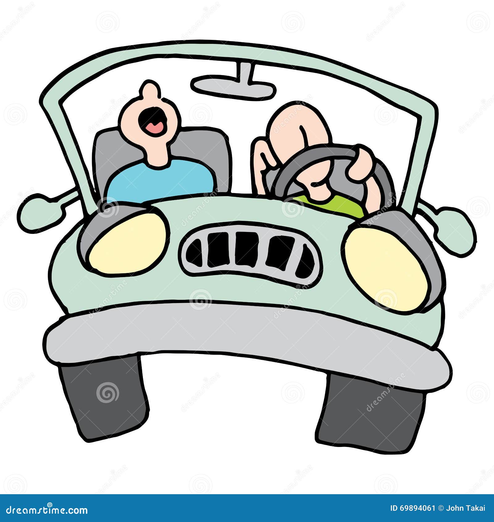 Long Drive Tired Men Stock Vector - Image: 69894061