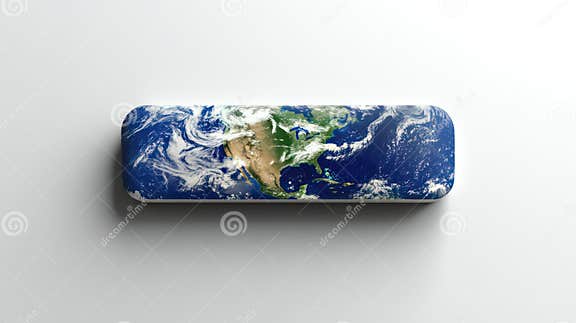 Long Earth Rectangle Button Isolated on White Created with Generative ...