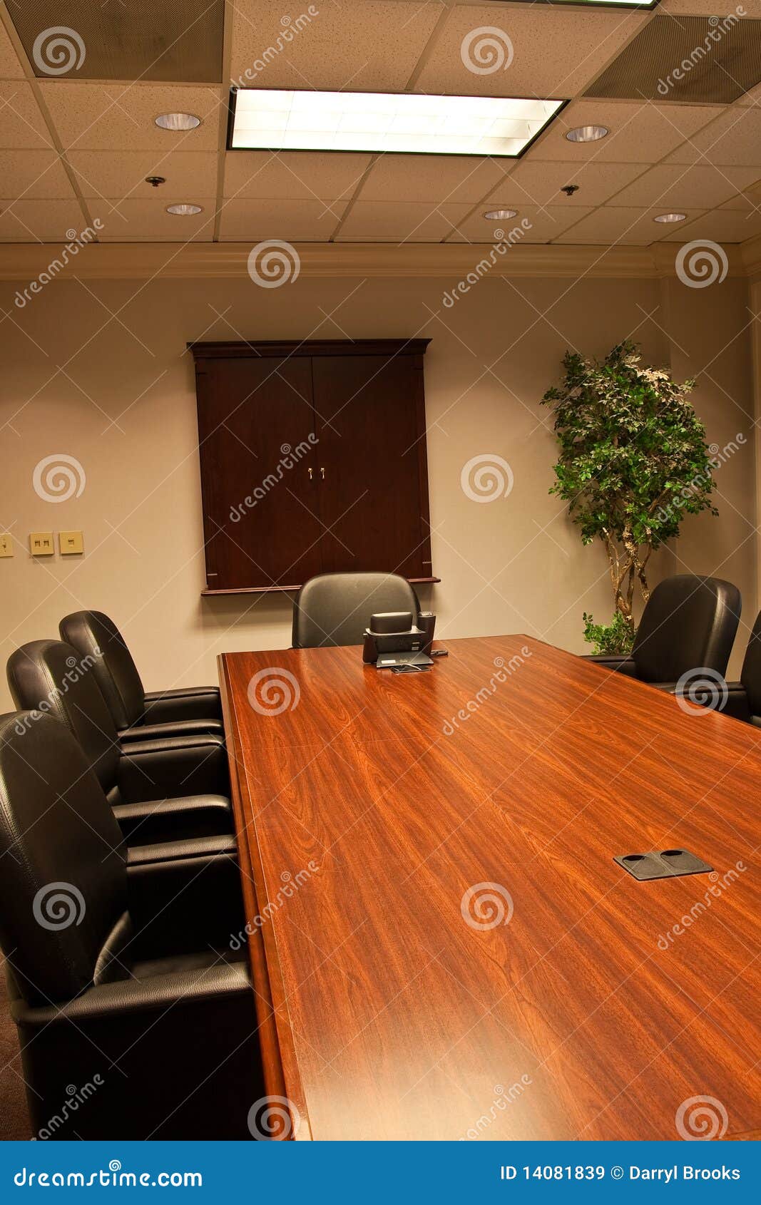 A Long Empty Conference Room Table Stock Image - Image of room ...