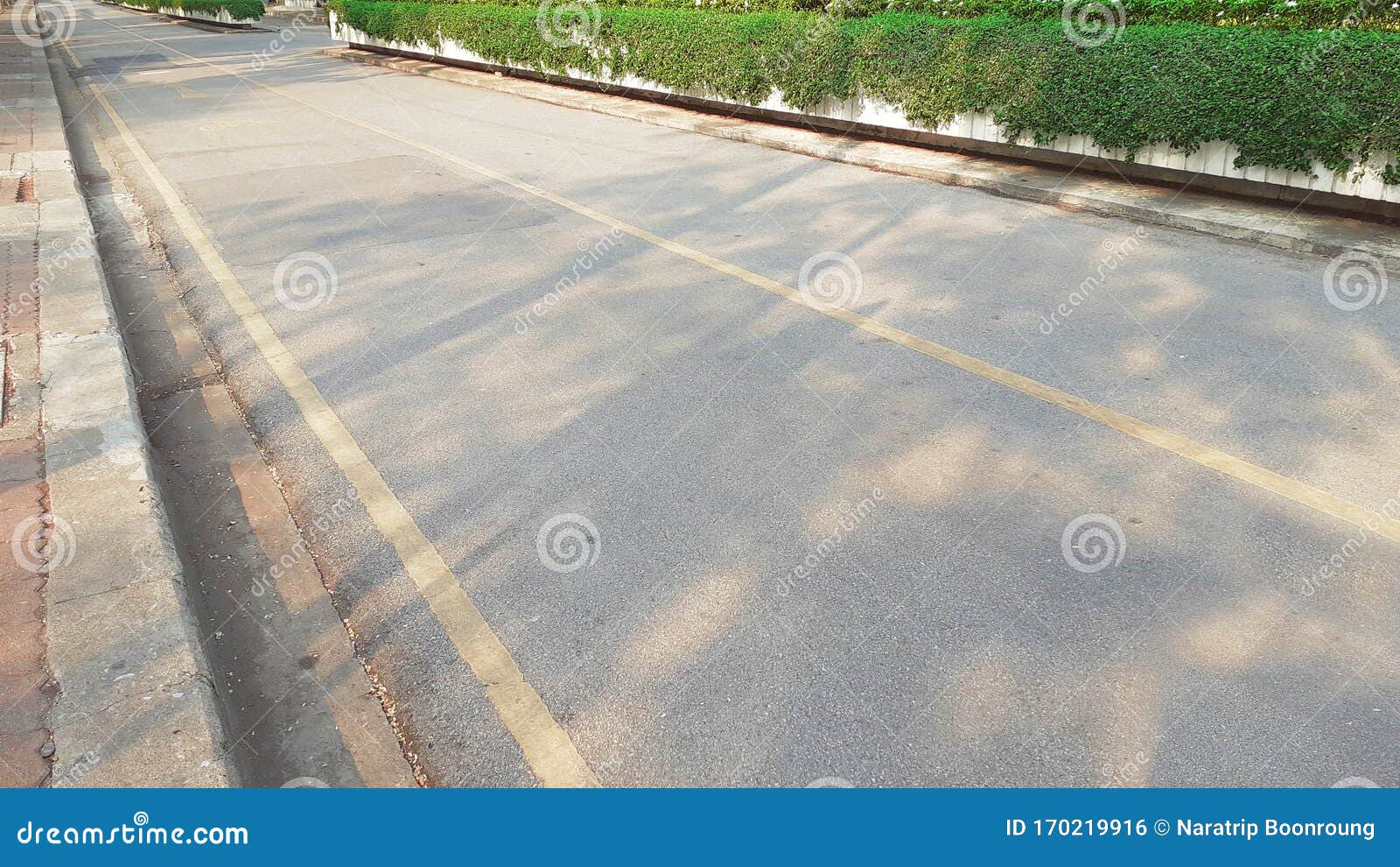 The Long and Empty Path in the Park Stock Photo - Image of outside ...