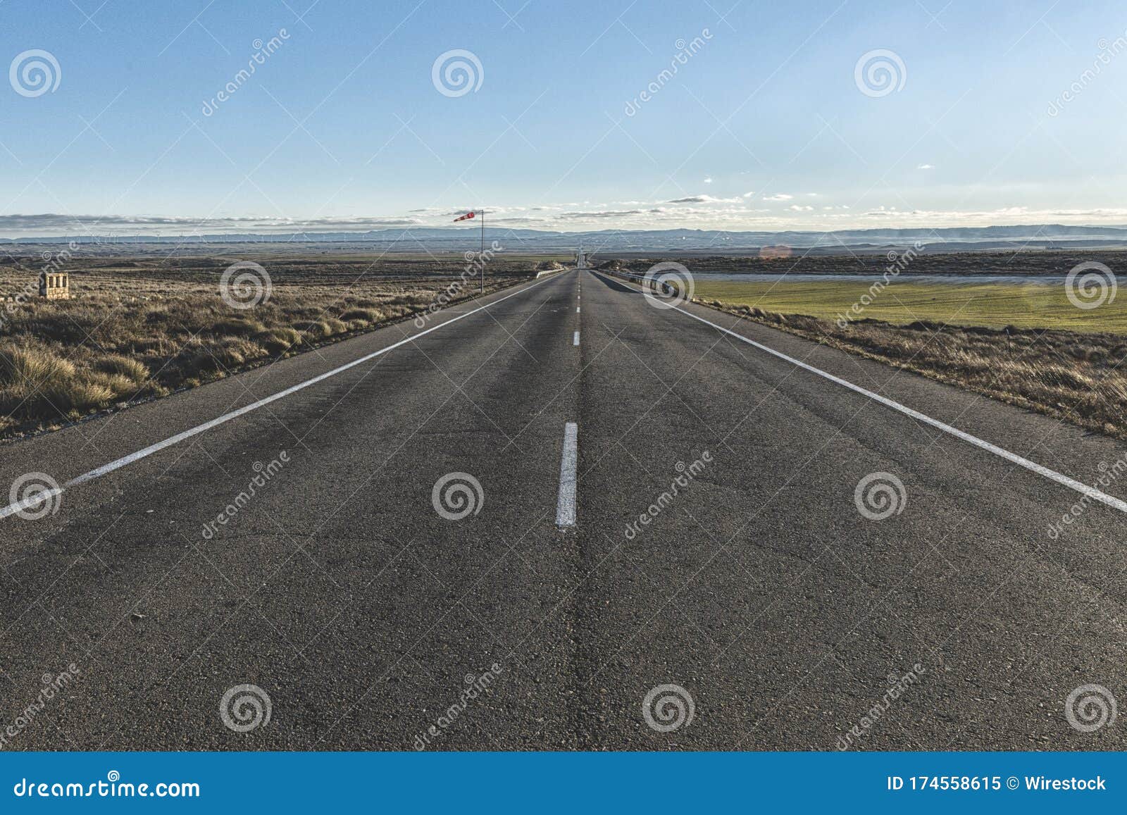 Long Empty Street in the Countryside during Daytime Stock Image - Image ...