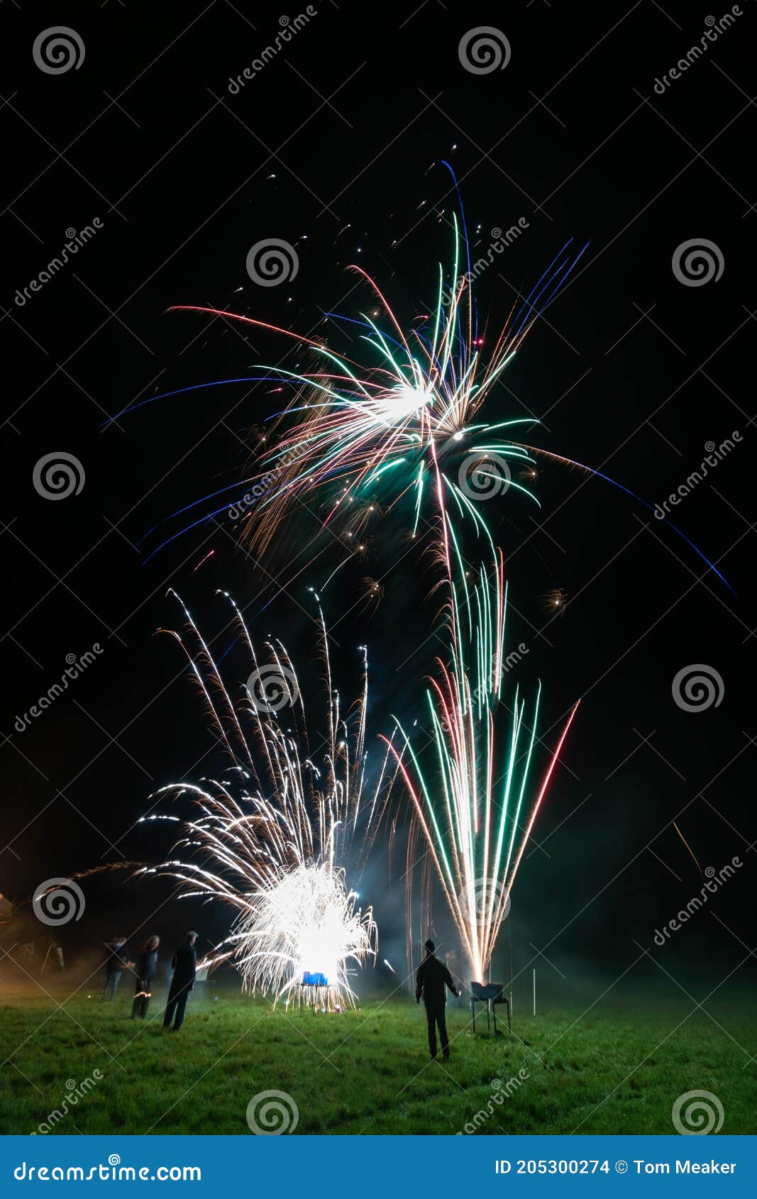 Fireworks stock photo. Image of outdoors, colour, fireworks - 205300274
