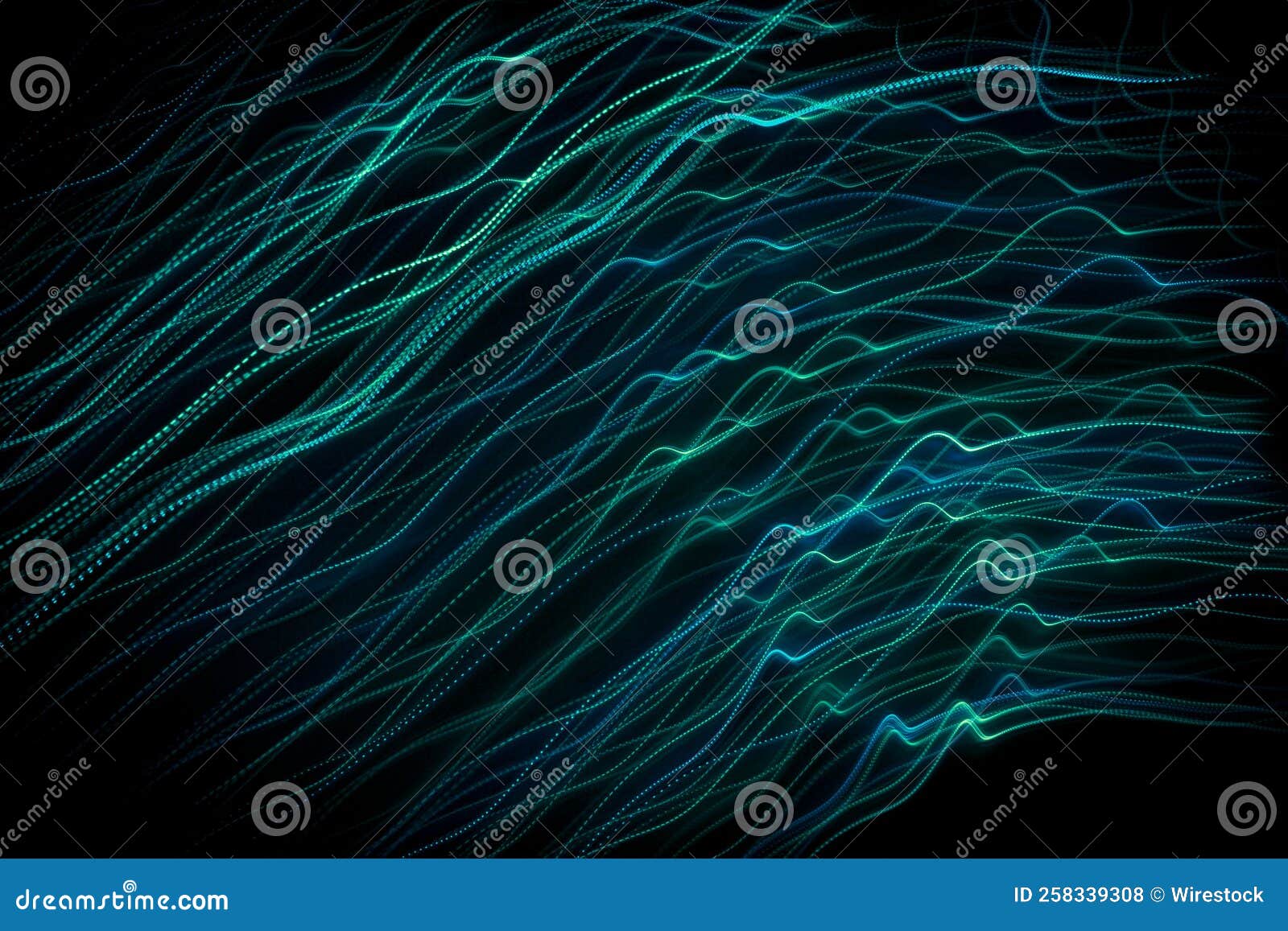 Long Exposure of Blue Light Stripes Isolated on a Black Background ...
