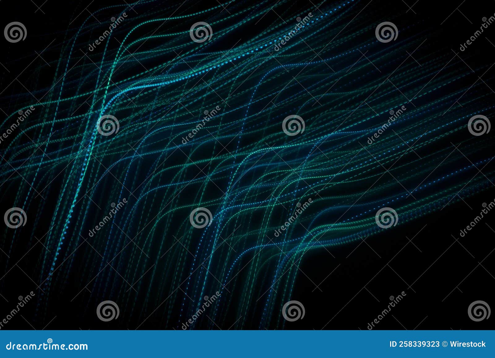 Long Exposure of Blue Light Stripes Isolated on a Black Background ...