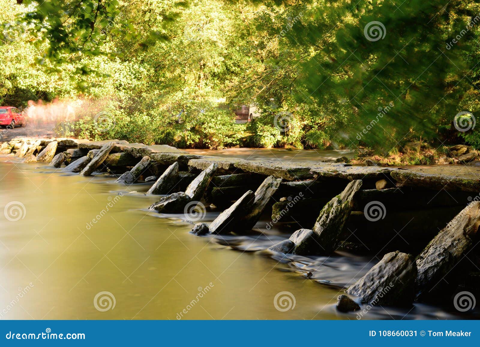 Bridge at Tarr Steps in Devon Stock Image - Image of rocky, beautiful ...