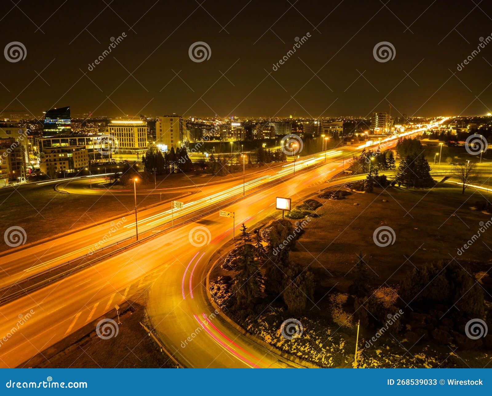 Long Exposure of Car Lights on a Highway Stock Image - Image of lights ...
