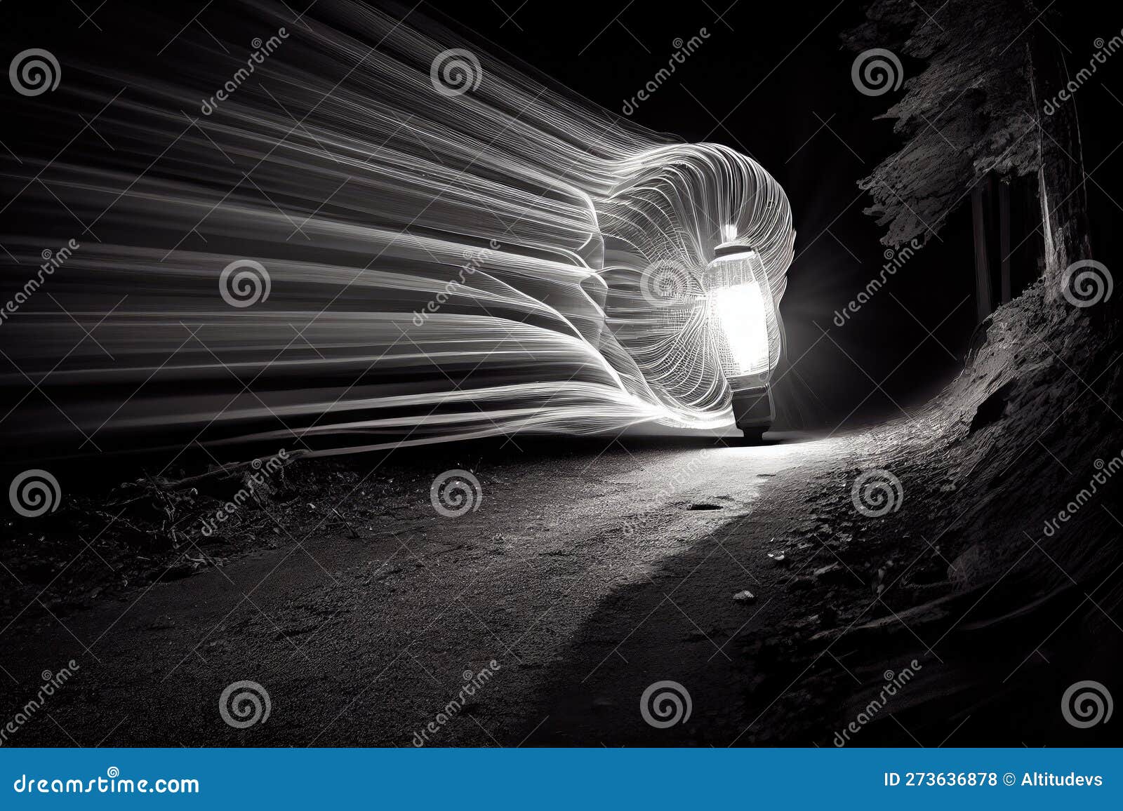 Long Exposure of Dynamic Light Source, Such As a Flashlight or Lantern ...