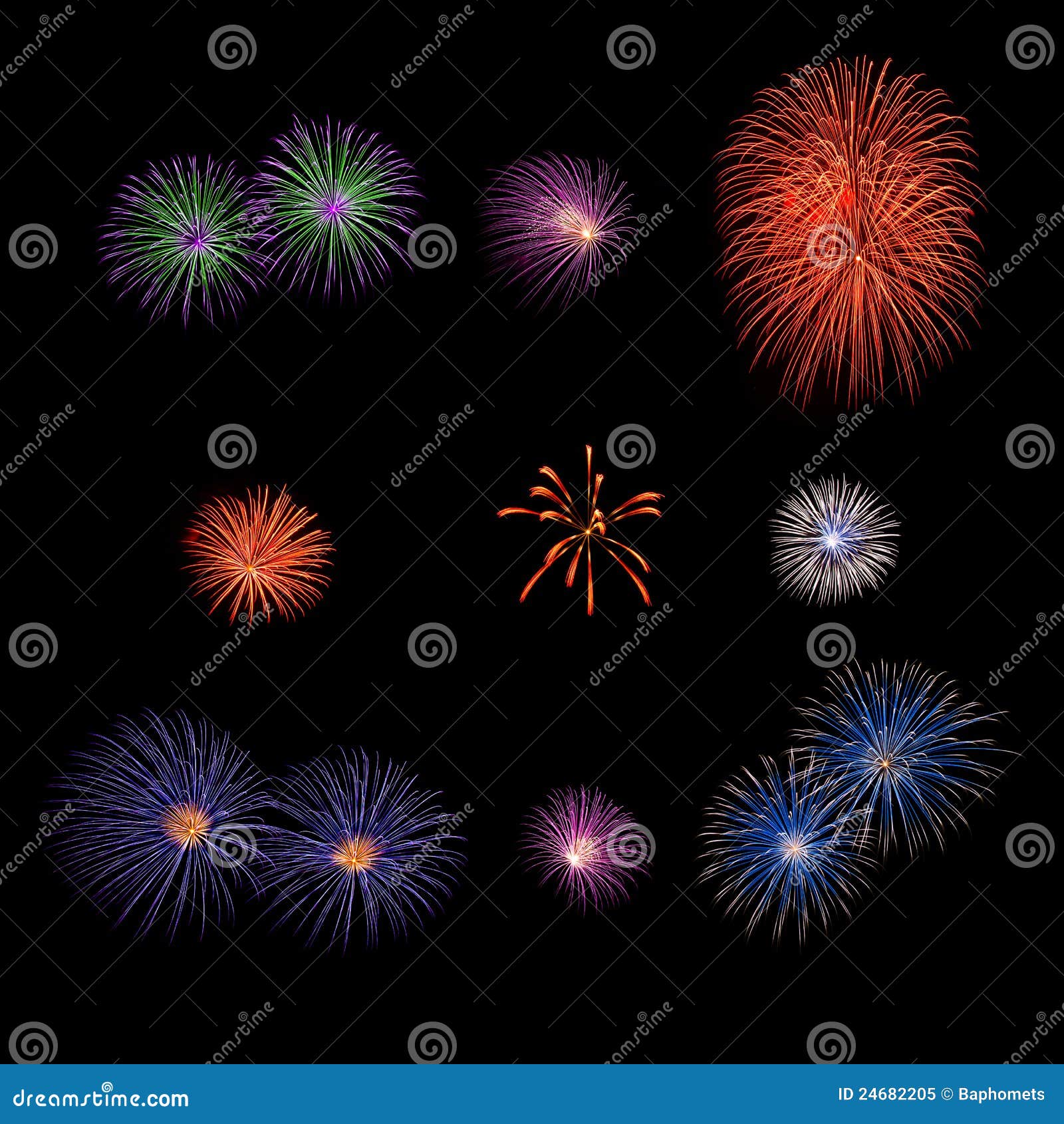 Long Exposure of Fireworks stock image. Image of beautiful - 24682205