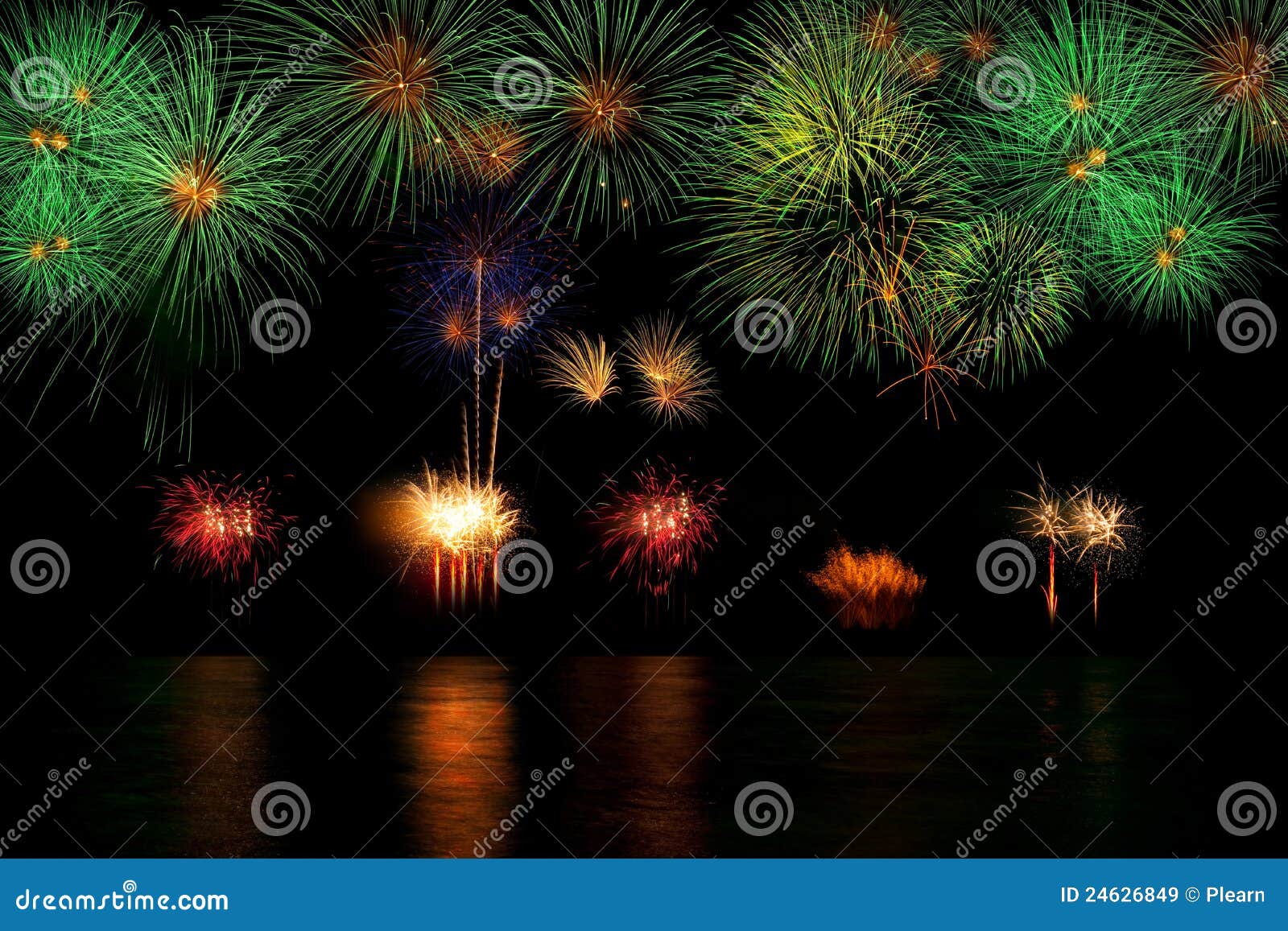 Long Exposure Of Fireworks Background Stock Image - Image of america ...