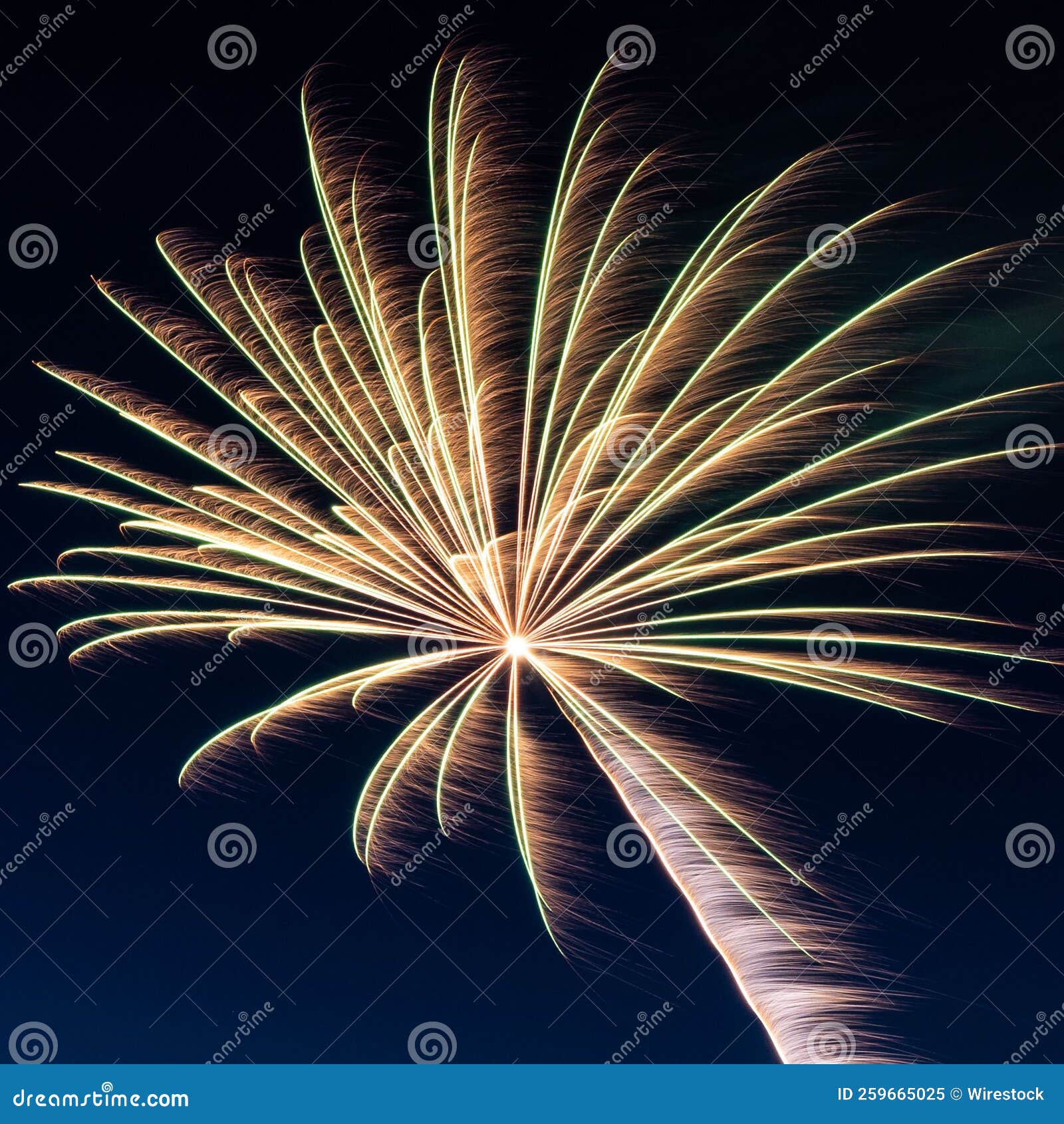 Long Exposure of Fireworks in the Dark Sky Stock Image - Image of light ...