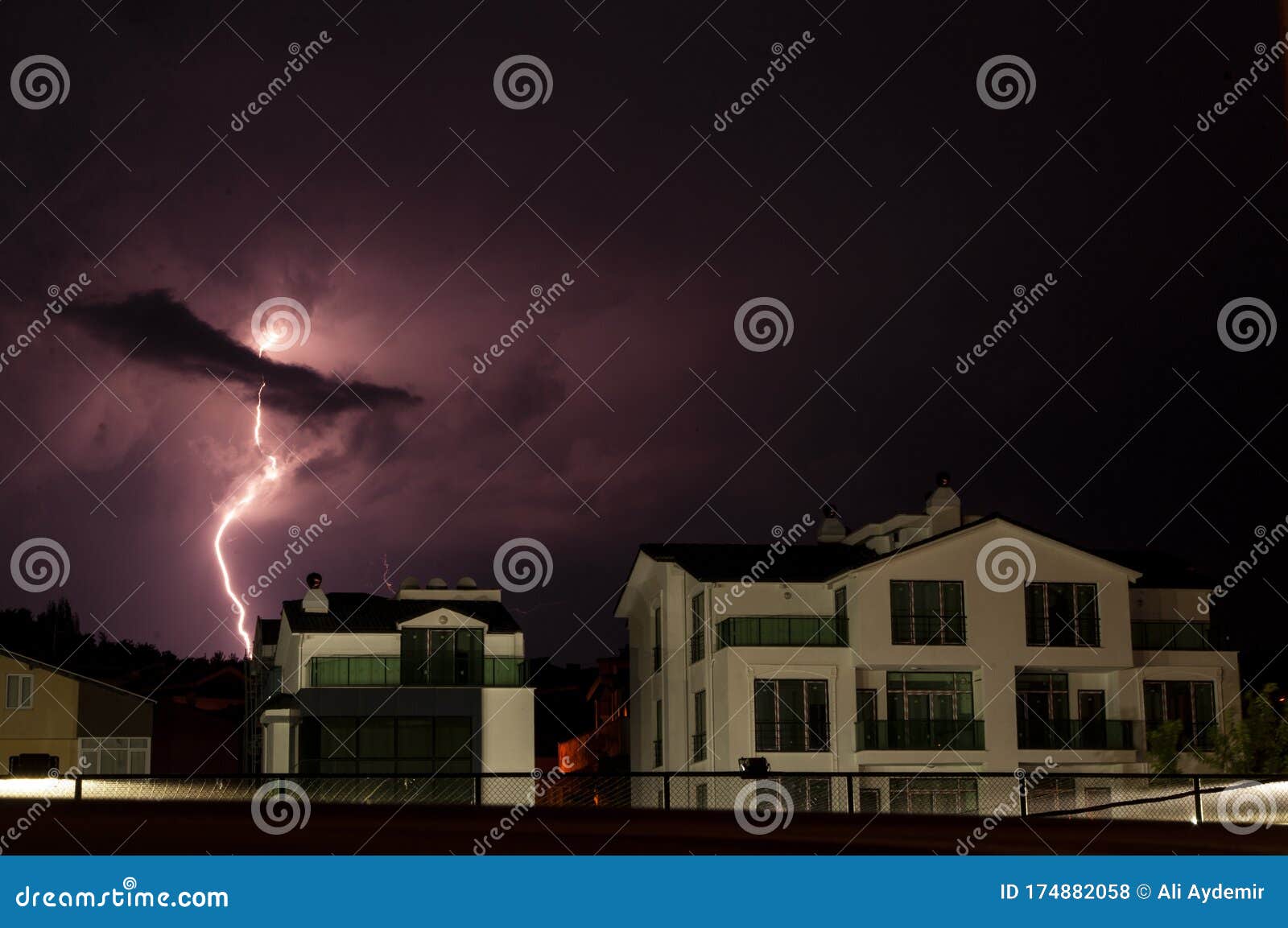 Long exposure lightning stock photo. Image of exposure - 174882058