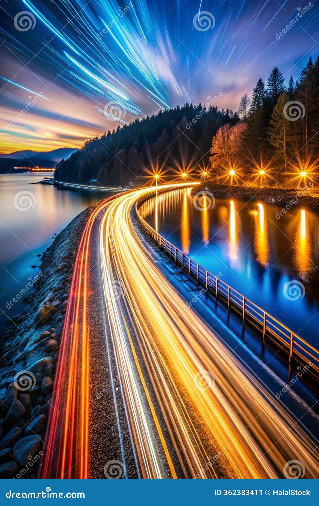 Long Exposure Lights Texture Stock Illustration - Illustration of ...