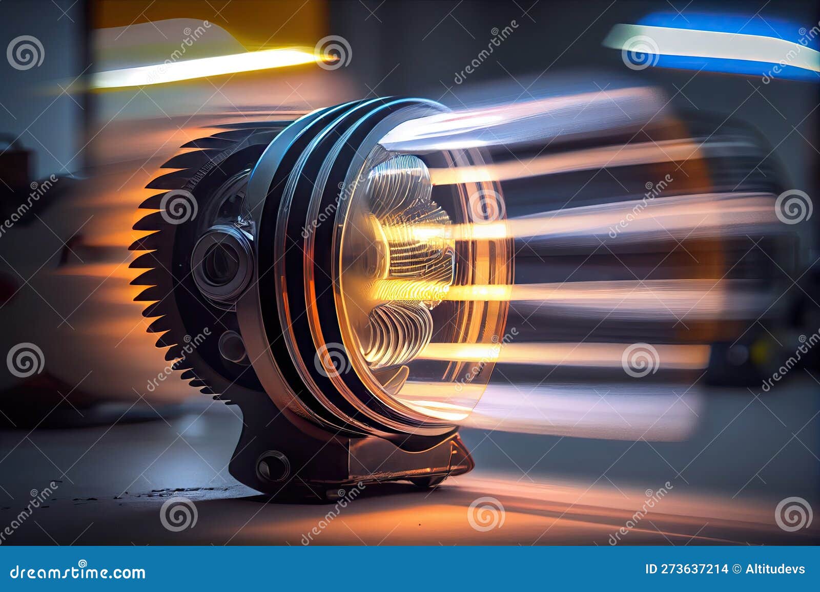 Long Exposure of Moving Light Source, Such As a Car Headlight, with ...
