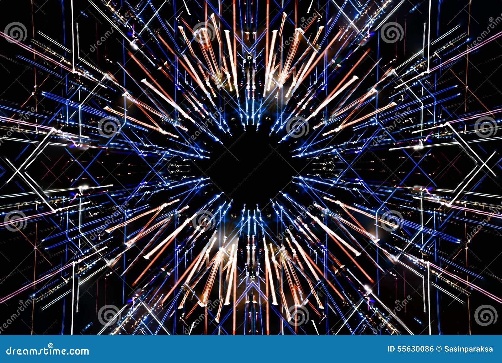 Long Exposure, Multicolored Geometric Motion Lines of Light Stock Photo ...