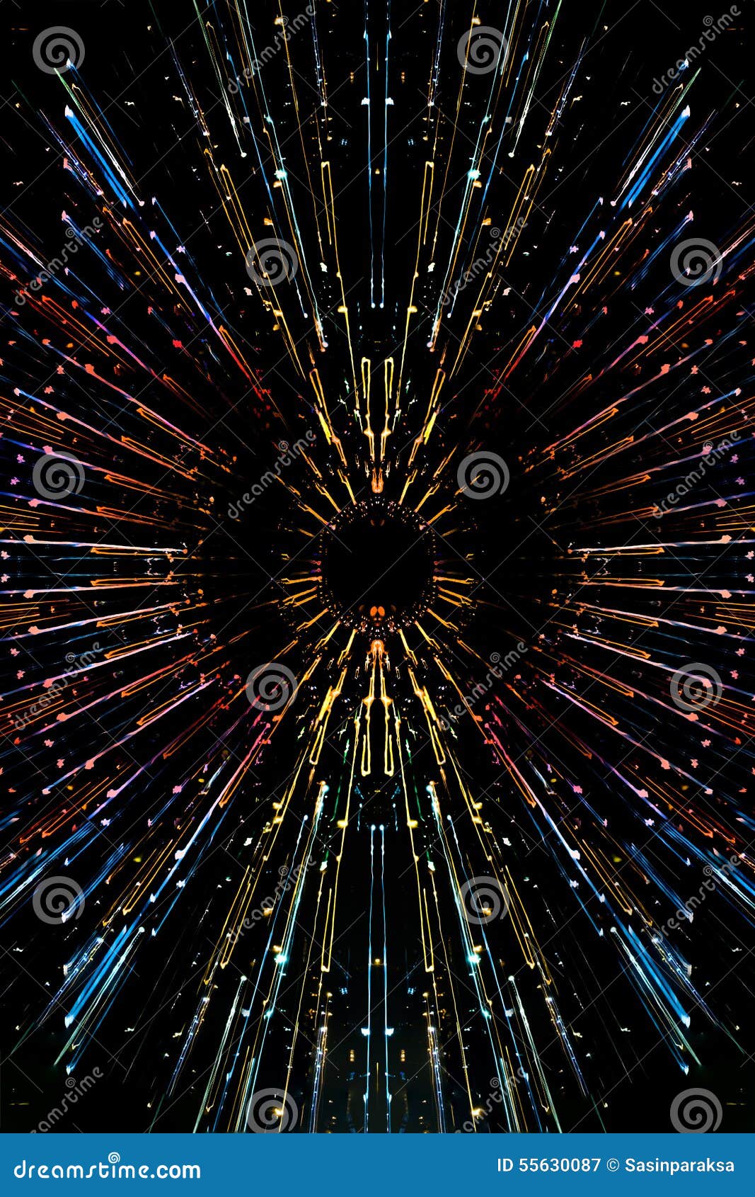 Long Exposure, Multicolored Speed Motion Lines of Light Stock Image ...