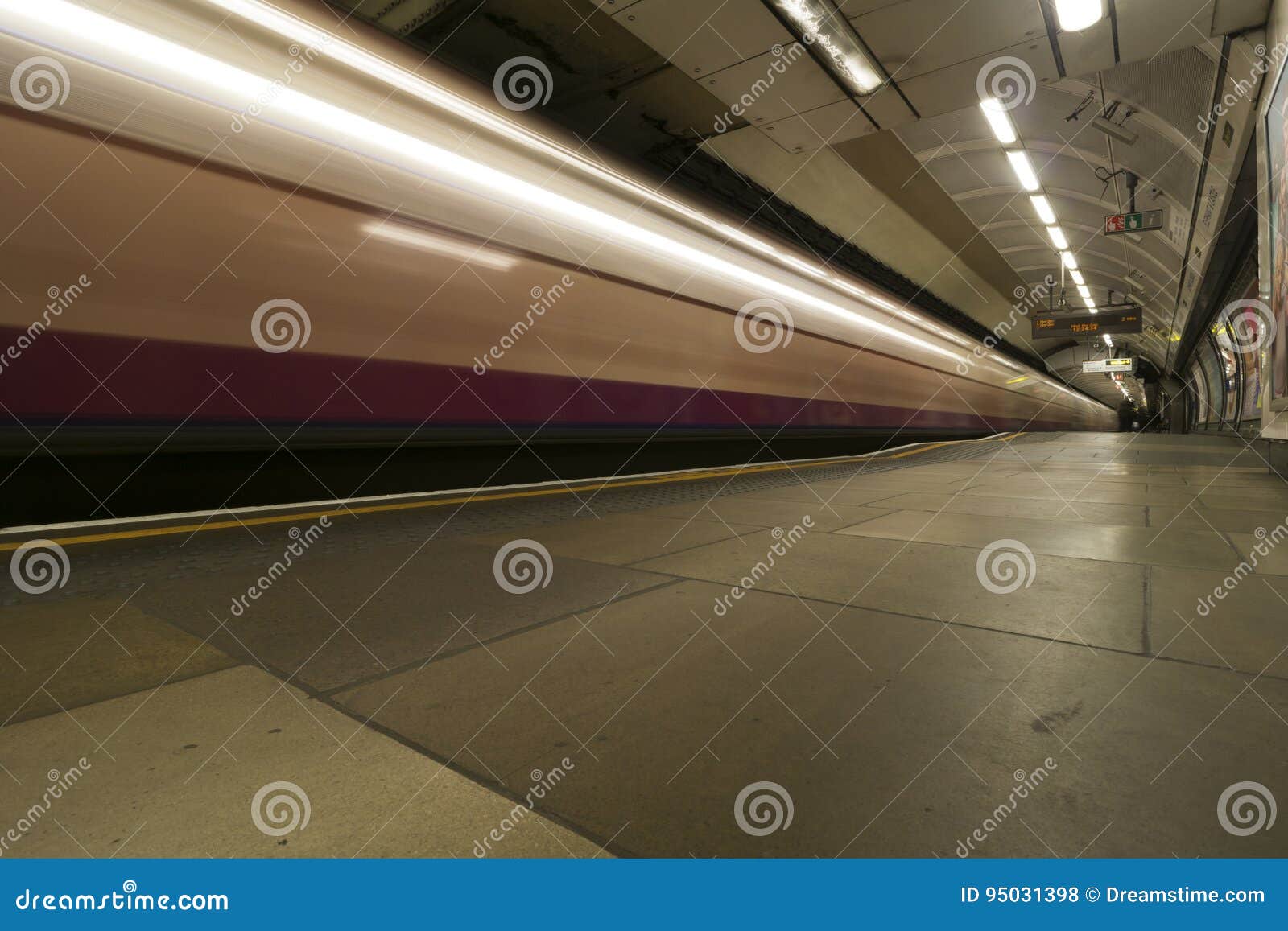 Long Exposure Passing Train, London Underground Editorial Stock Photo ...