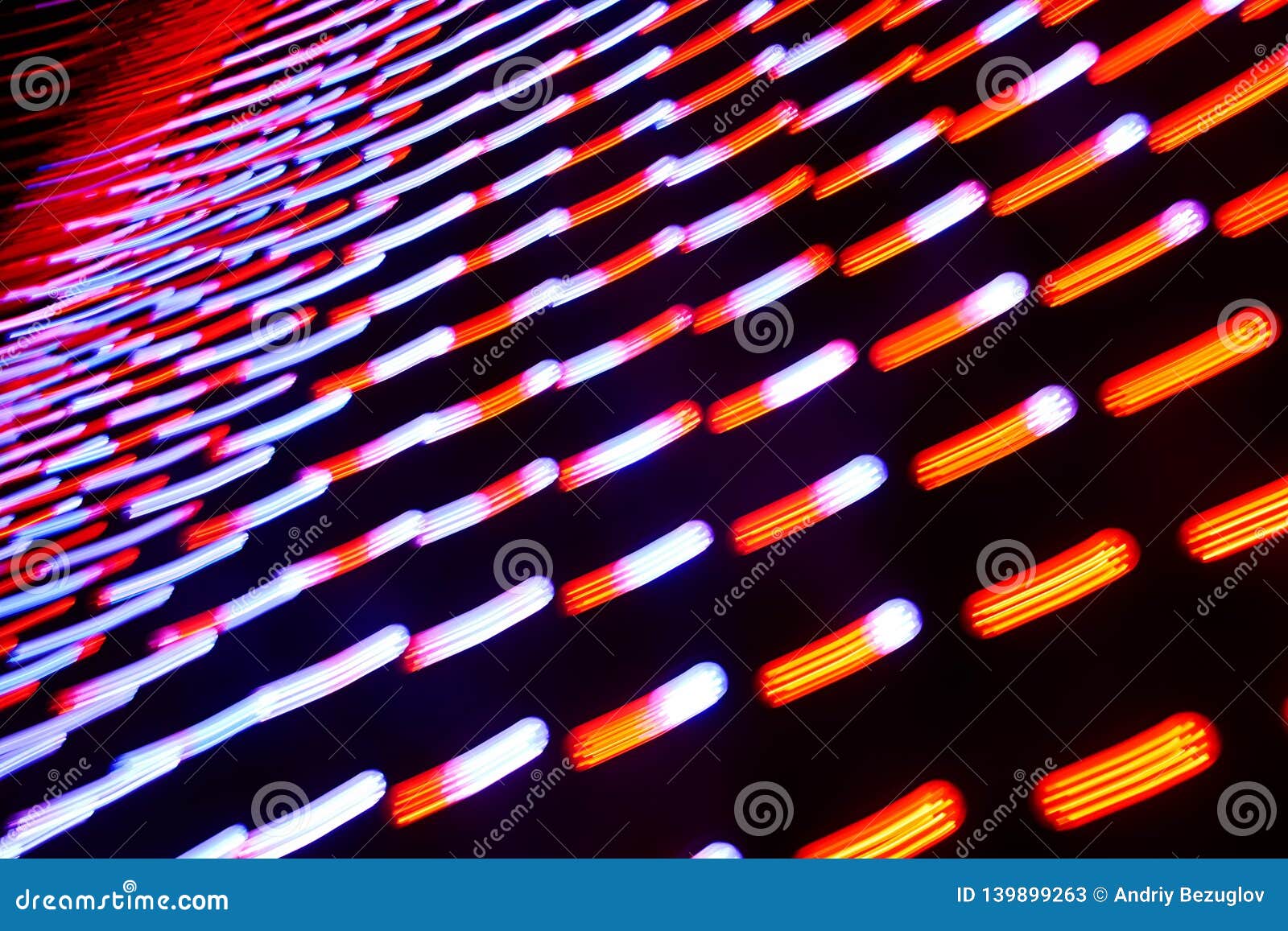 Long Exposure Photo of Moving Colorful Neon Light Patterns Stock Image ...