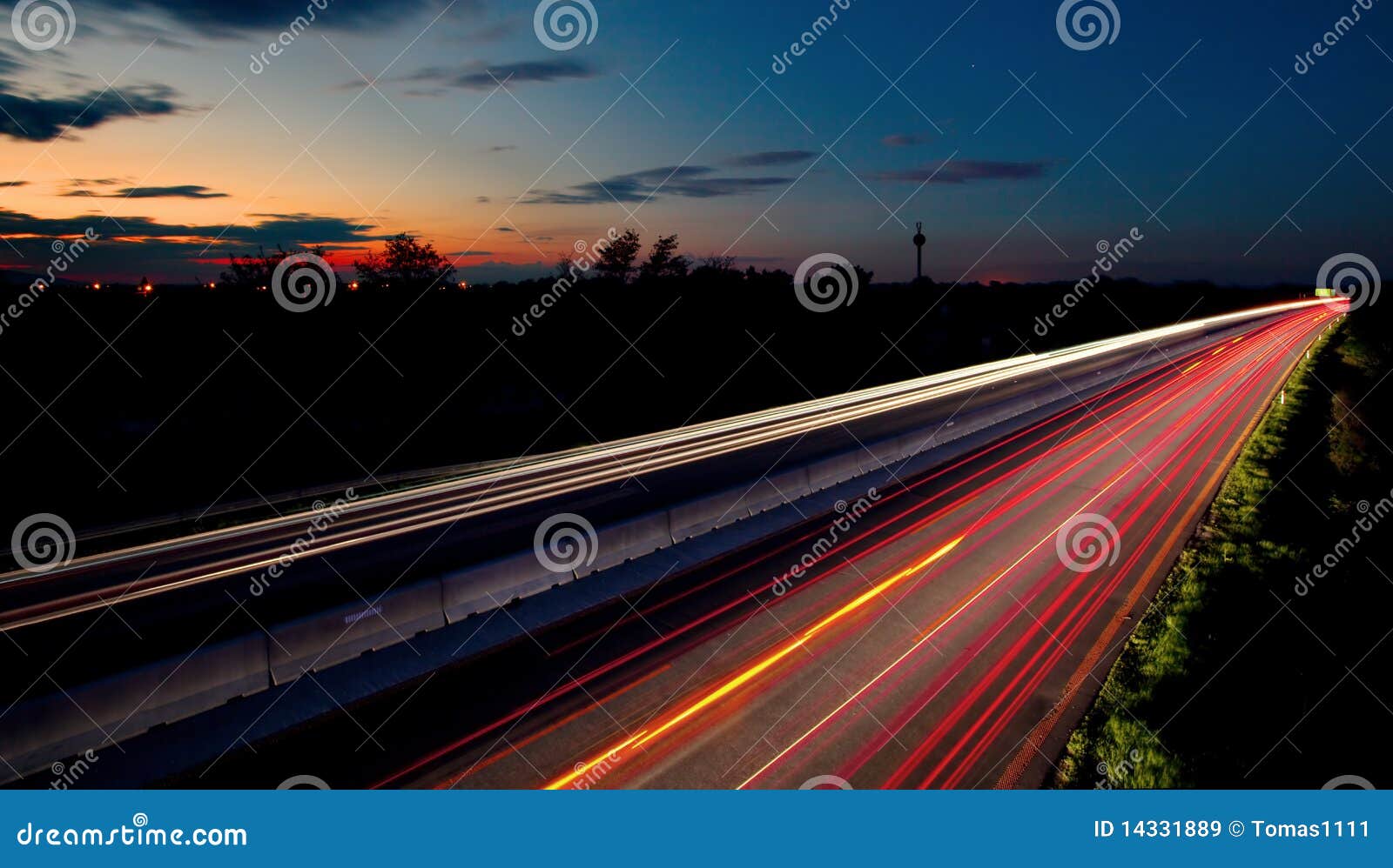 Long Exposure Photo of Traffic Stock Image - Image of autobahn, dark ...