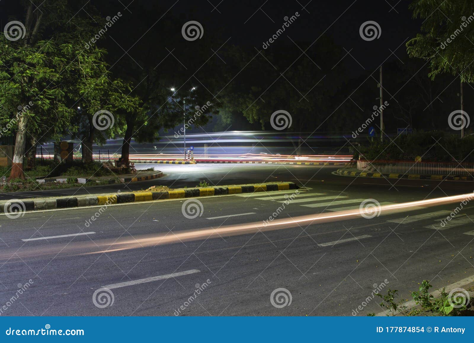 Long Exposure Photography of a Highway with Light Trailing Stock Photo ...