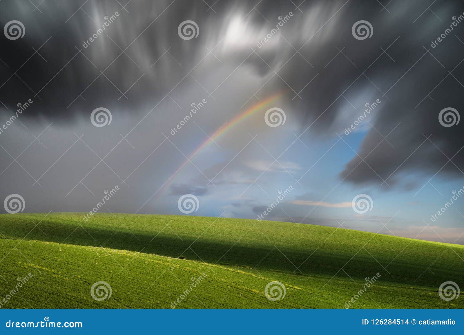 Long exposure rainstorm stock photo. Image of green - 126284514
