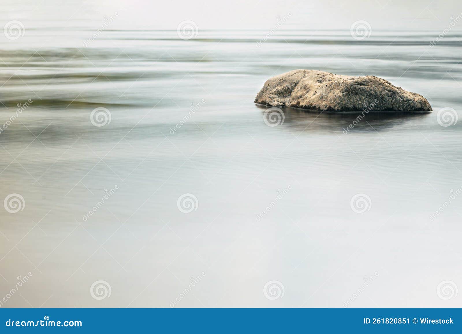Long Exposure of a River with a Silk Effect in the Water, with the ...