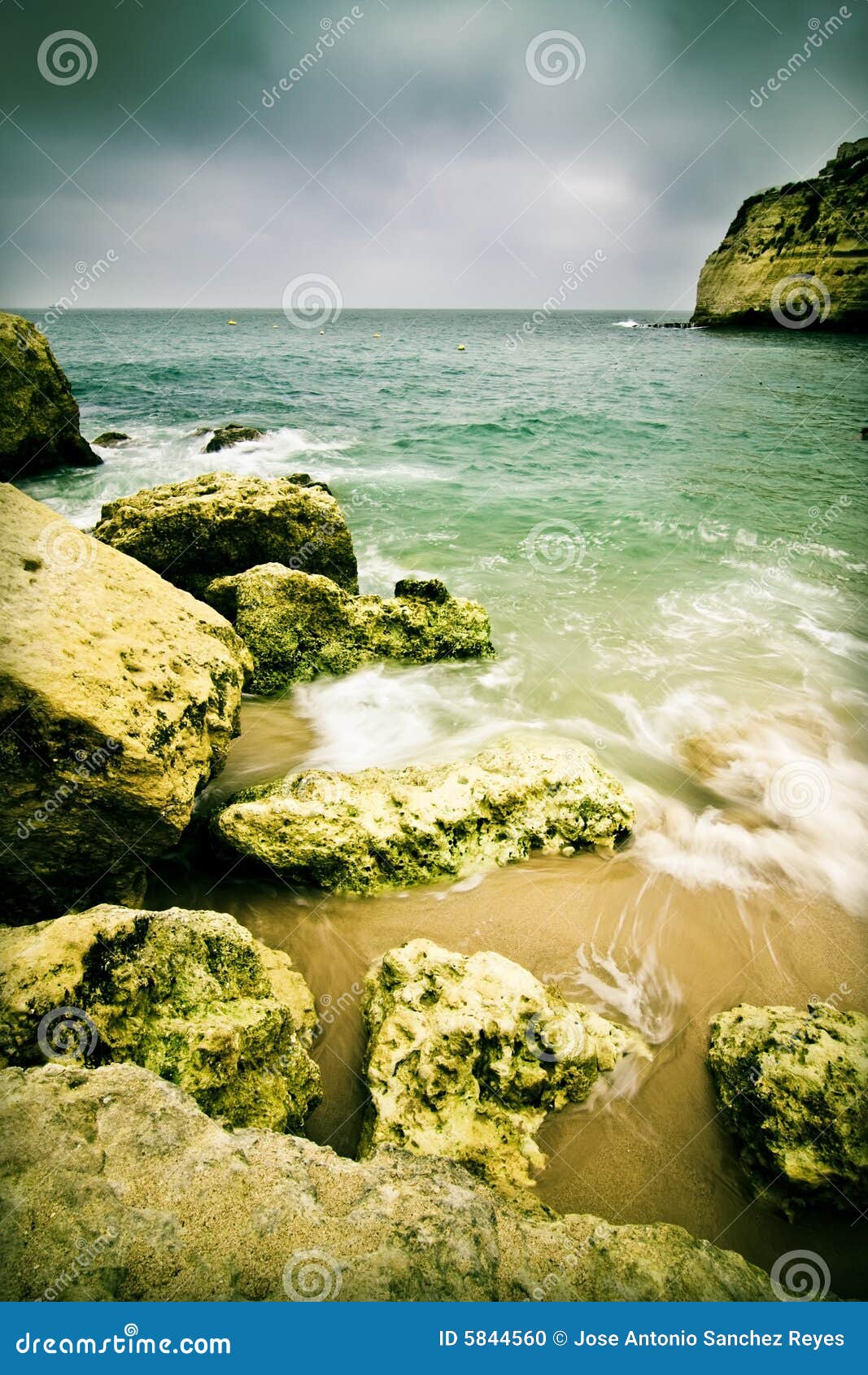 Long exposure in rocks stock photo. Image of clouds, bright - 5844560