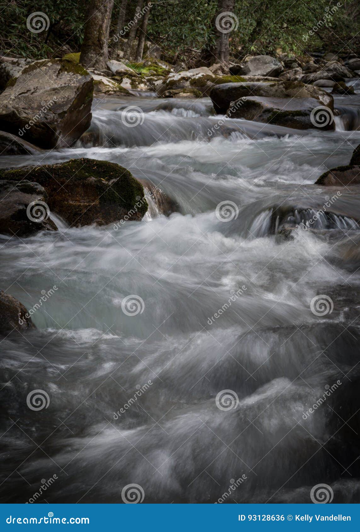 Long Exposure of Rushing Water Over Rocks Stock Photo - Image of nature ...