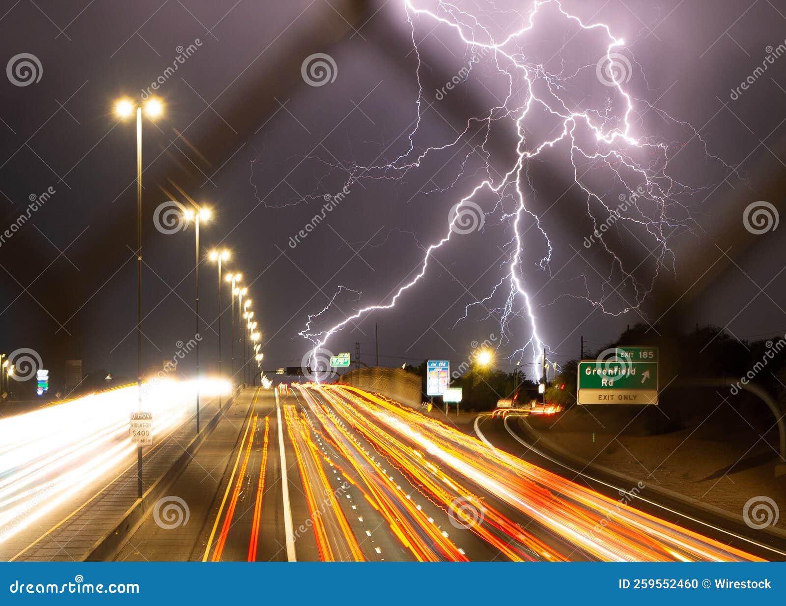 Long Exposure Shot of Night Track Illuminated by the Lanterns and a ...