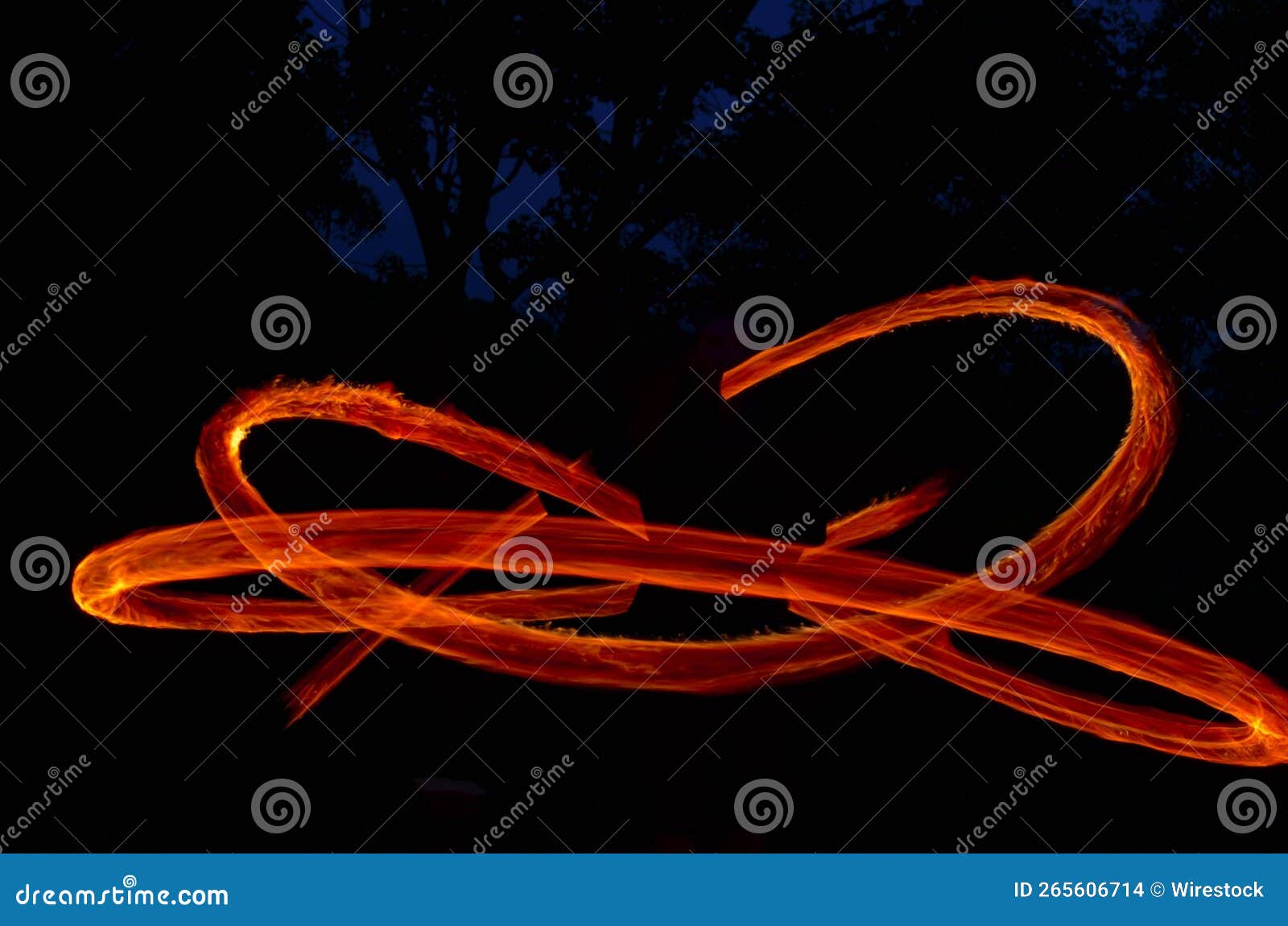 Long Exposure Shot of the Red Light Trails on the Dark Background Stock ...
