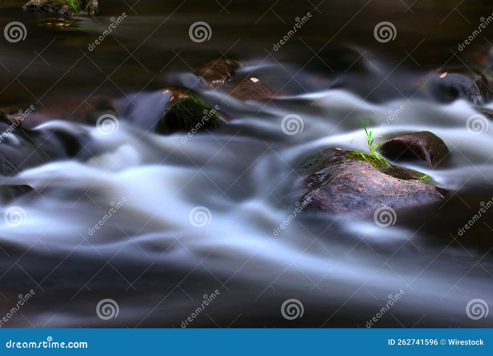 Long Exposure Shot of the Smooth Flowing River Water Stock Photo ...