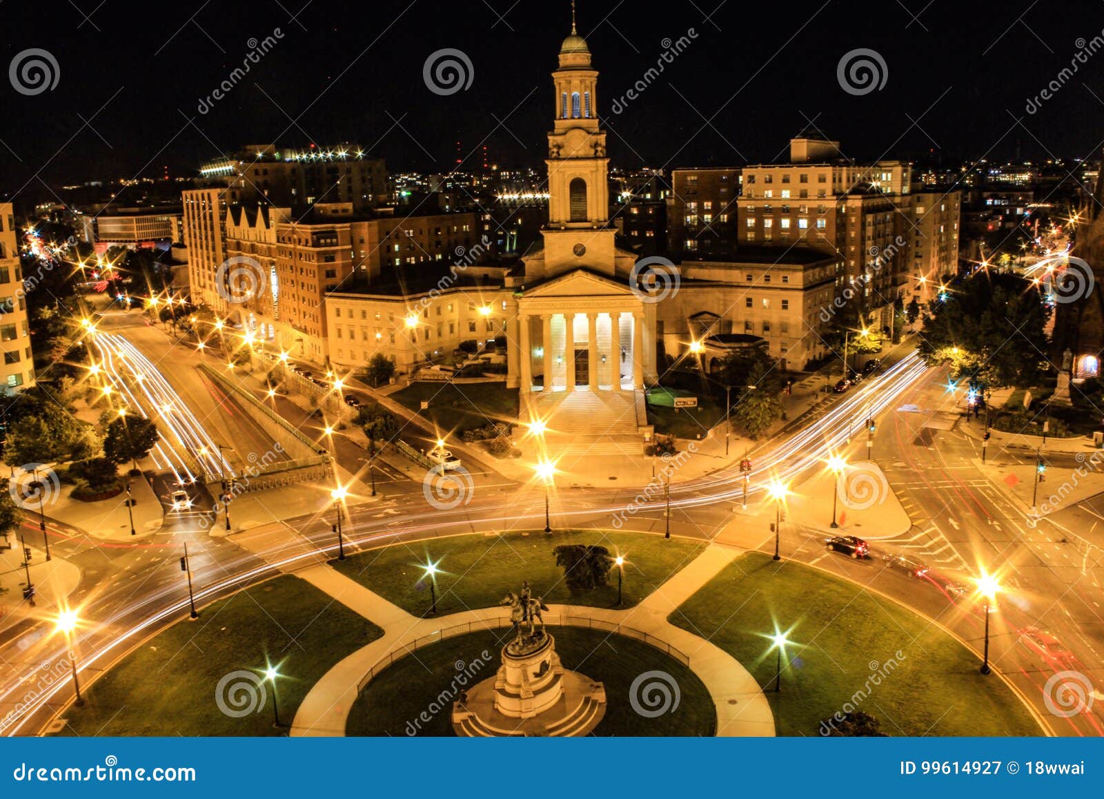 Rooftop Bar at Tomas Circle in Downtown Washington DC Stock Image ...