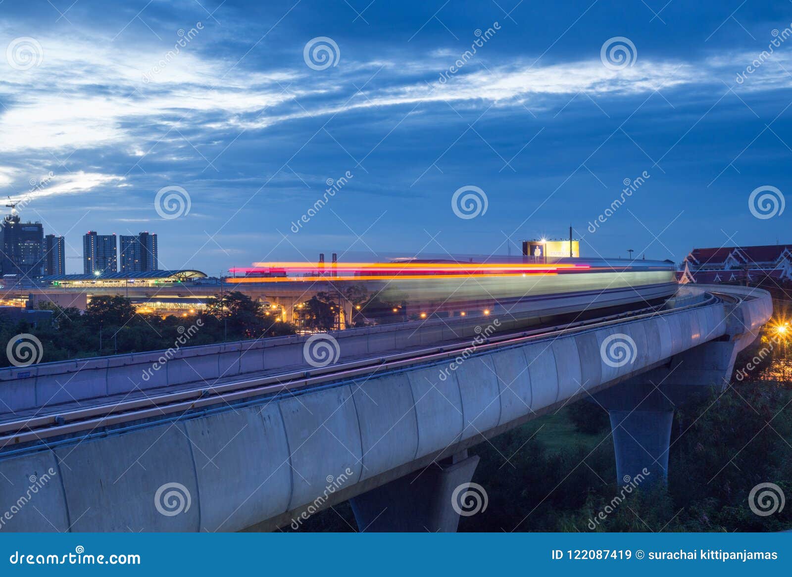 Long Exposure Shot of a Train Stock Image - Image of railway, blurred ...