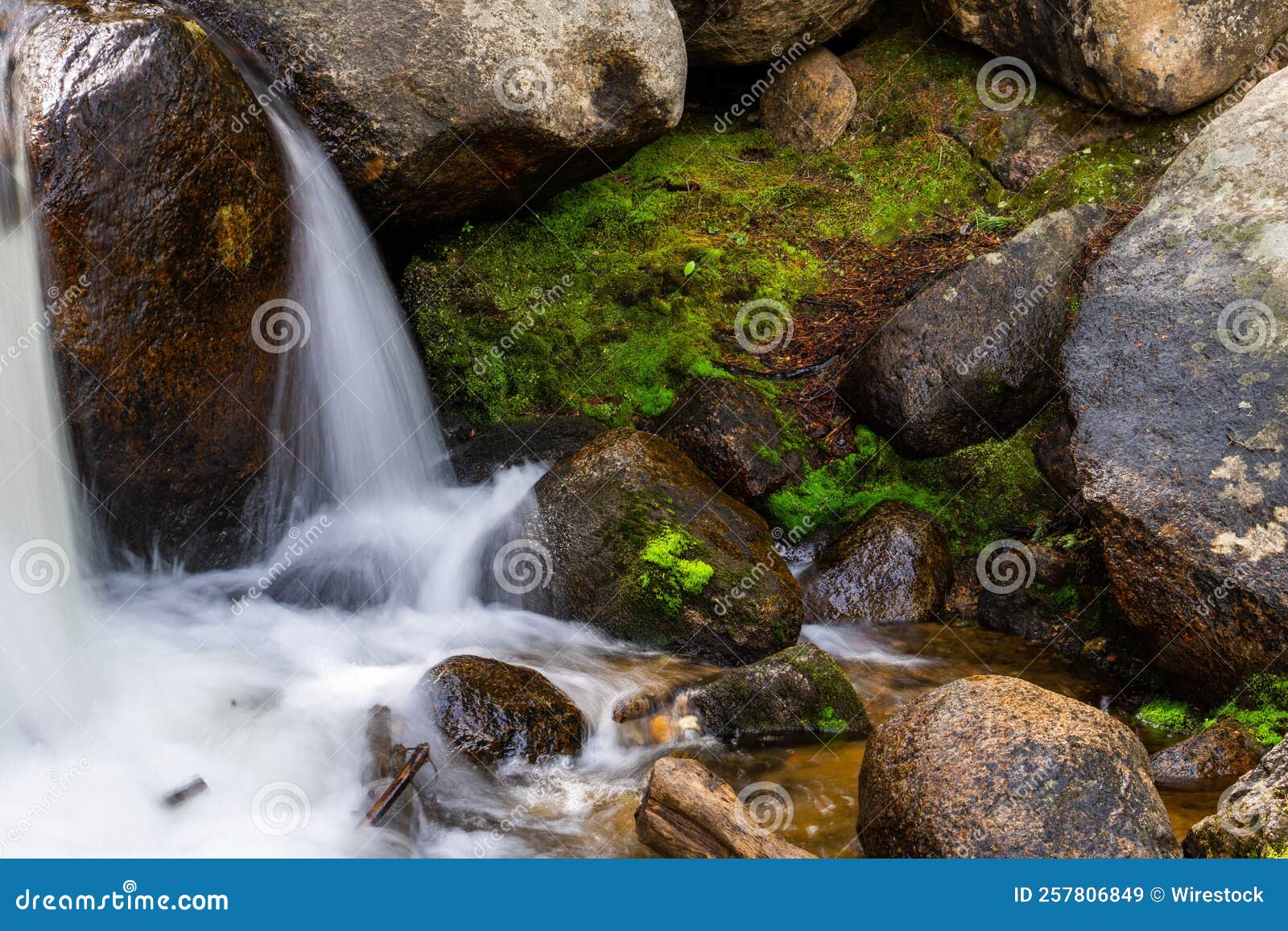 Long Exposure Shot of Waterfall between Rocks Stock Image - Image of ...