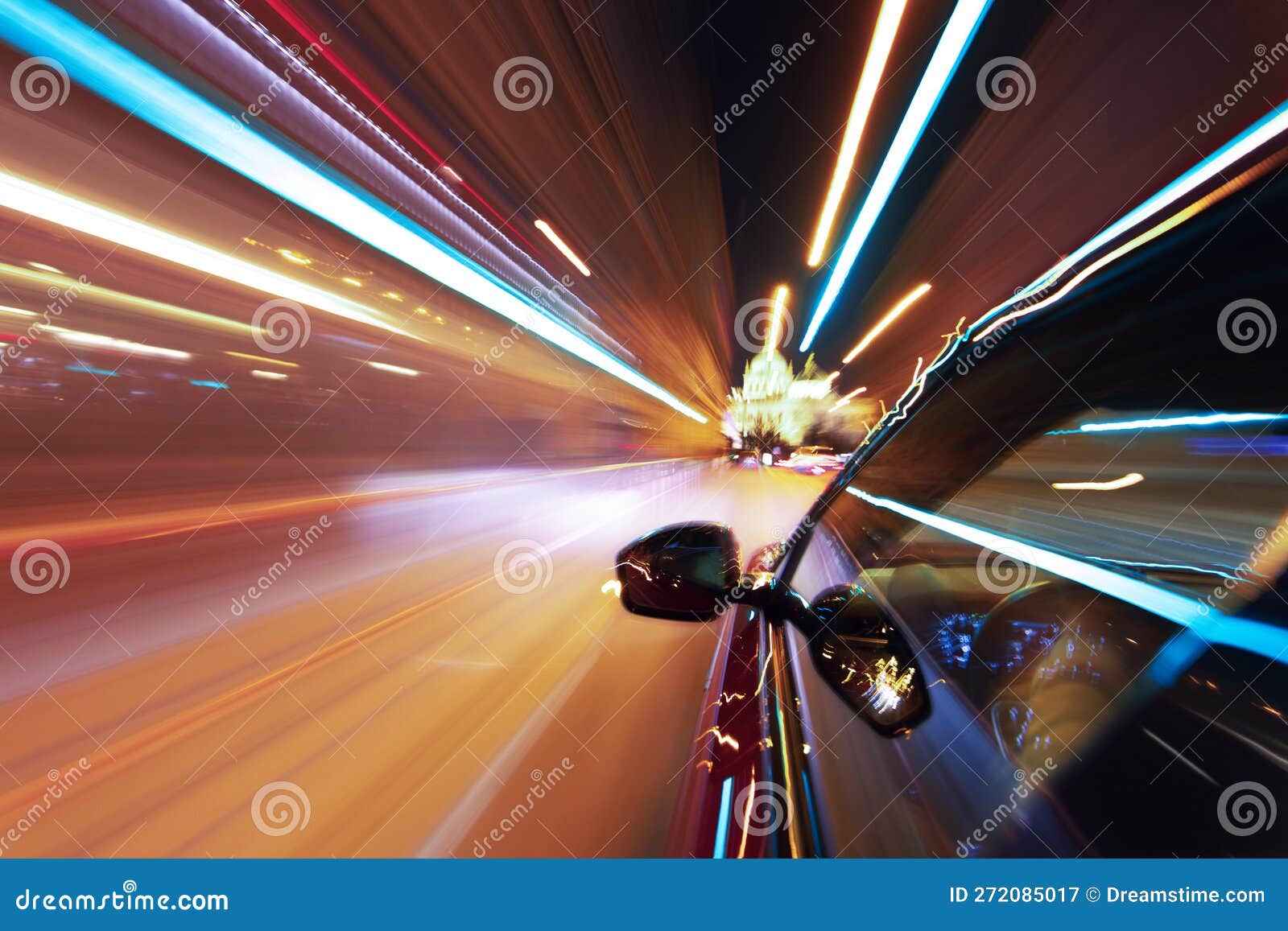 Long Exposure of a Speedy Night Drive Stock Image - Image of window ...