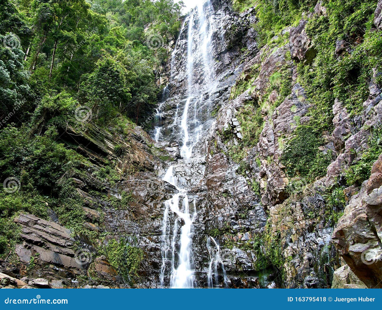 Long Exposure from Temurun Waterfall at Langkawi, Malaysia Stock Photo ...