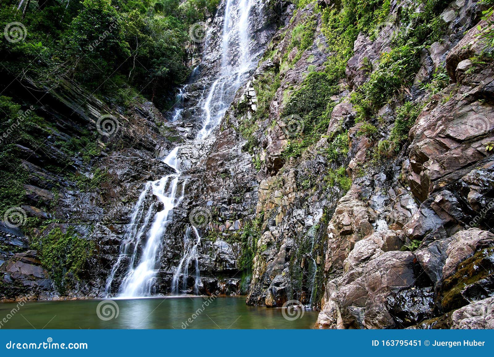Long Exposure from Temurun Waterfall at Langkawi, Malaysia Stock Image ...