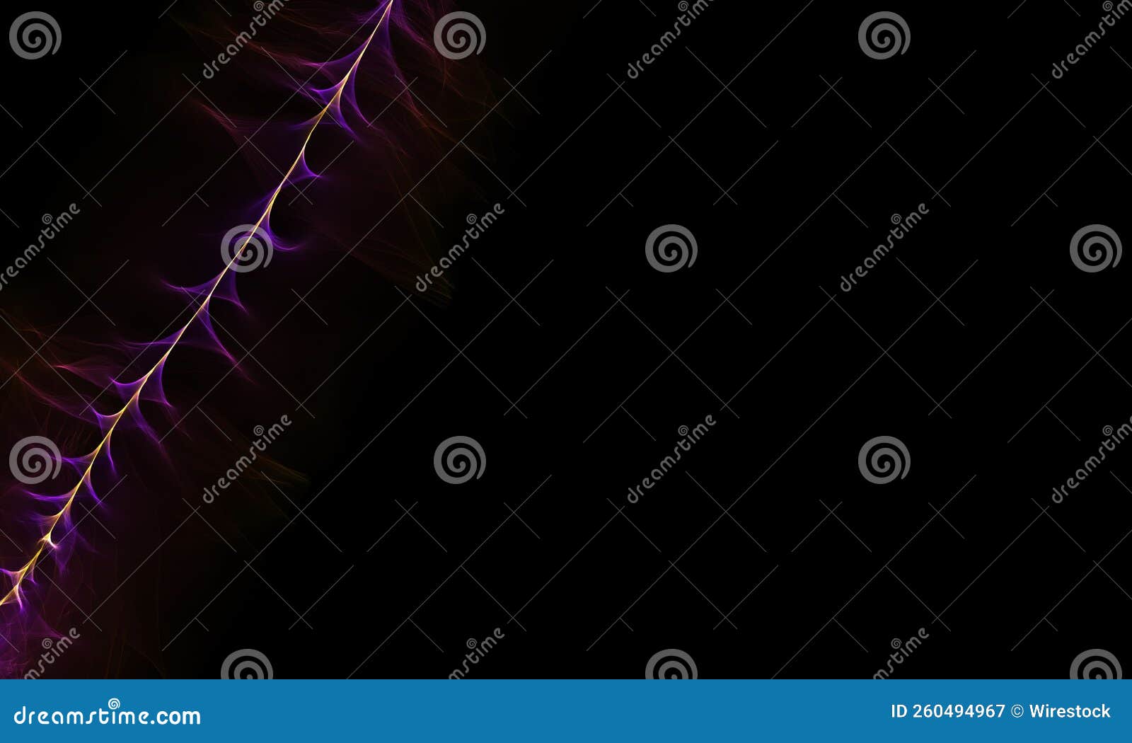 Long Exposure of a Velvet String with Red Rays Around it on the Black ...