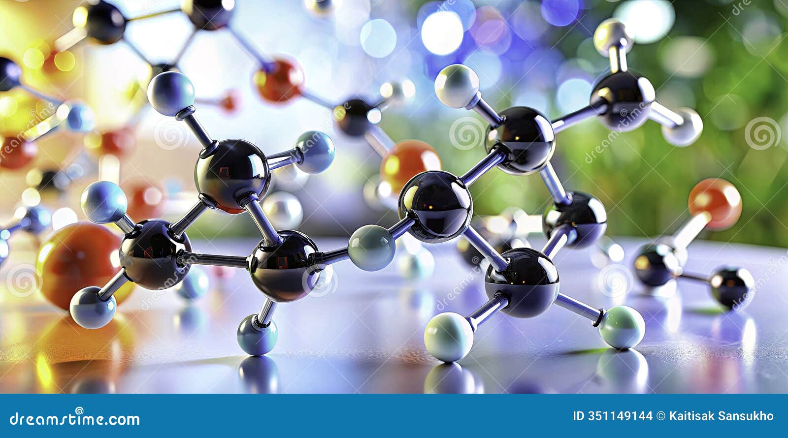 Acetone, Molecule Model, Chemical Formula And Structure Cartoon Vector ...