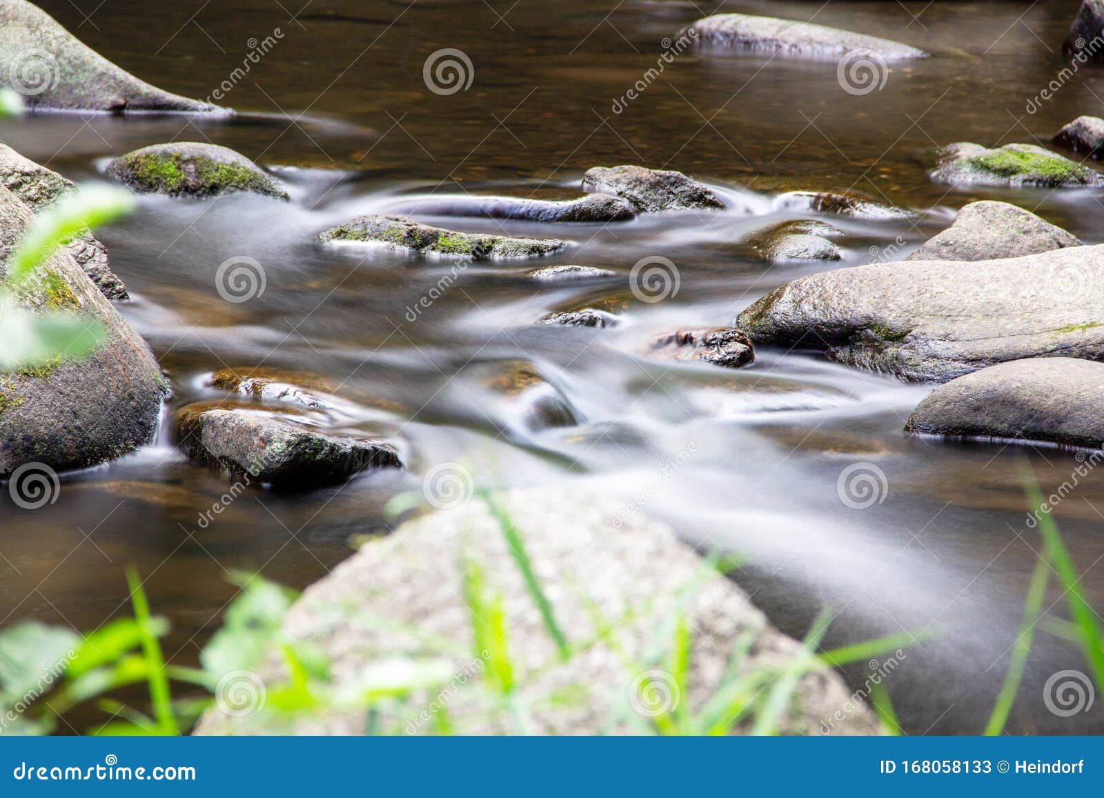 A Long Exposure of Water Stream in the River Stock Image - Image of ...