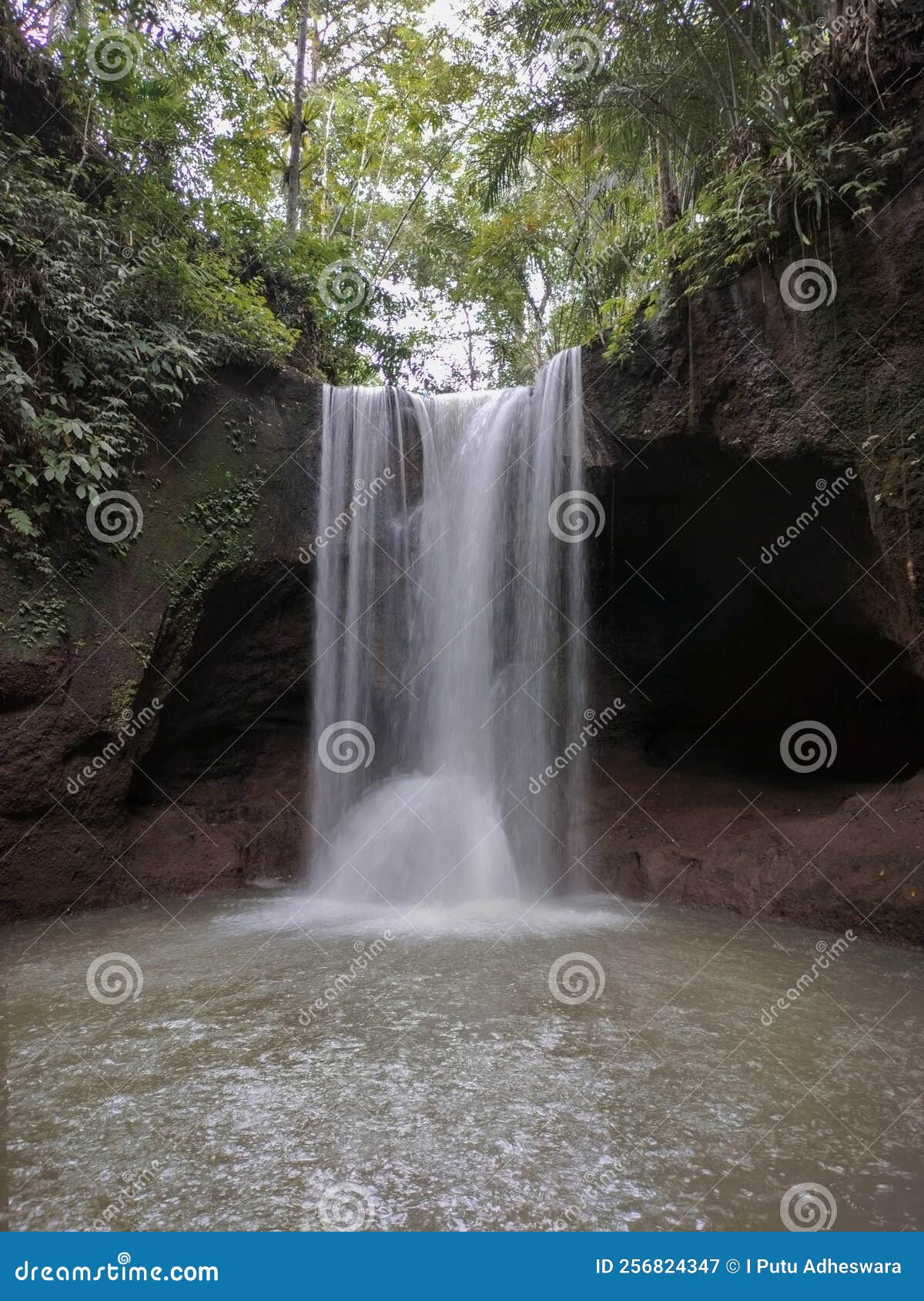 Long Exposure of a Waterfall in Bali. Stock Image - Image of outdoor ...