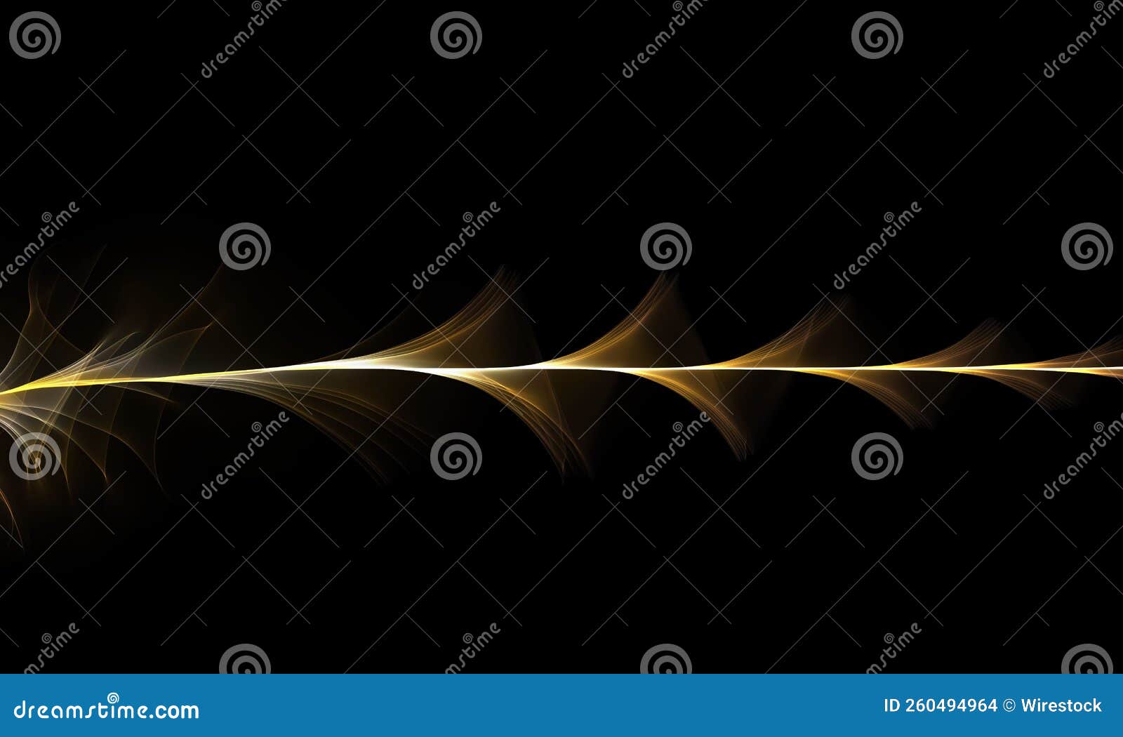 Long Exposure of Yellow Light with Rays on the Line on the Black ...